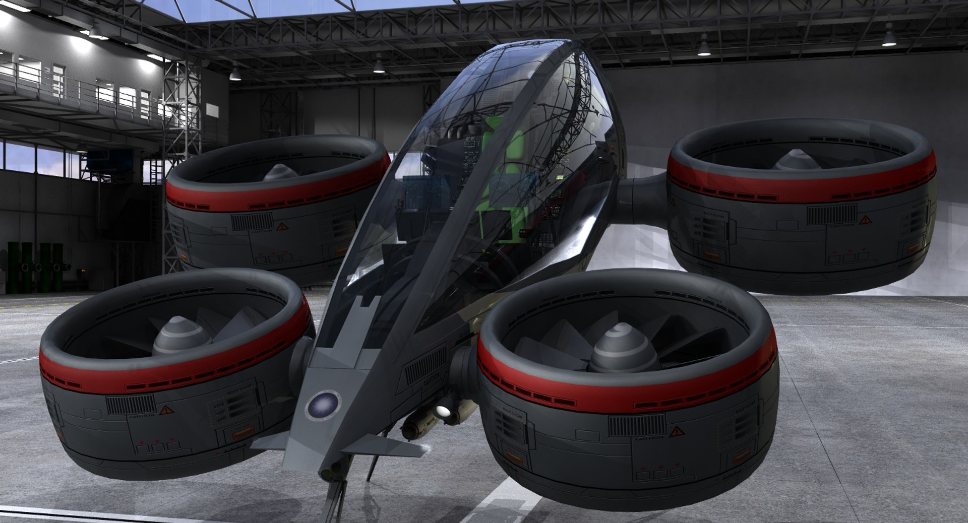 Futuristic Quadcopter 3D - TurboSquid 1187759