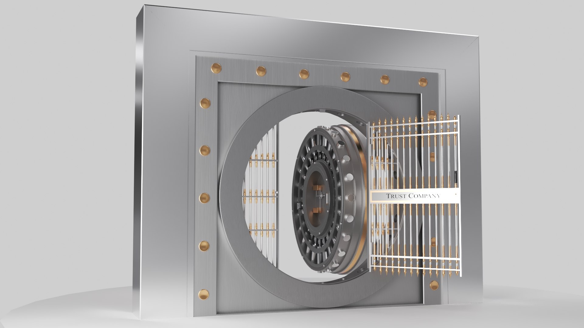 Bank Vault Door 3D Model - TurboSquid 1389803