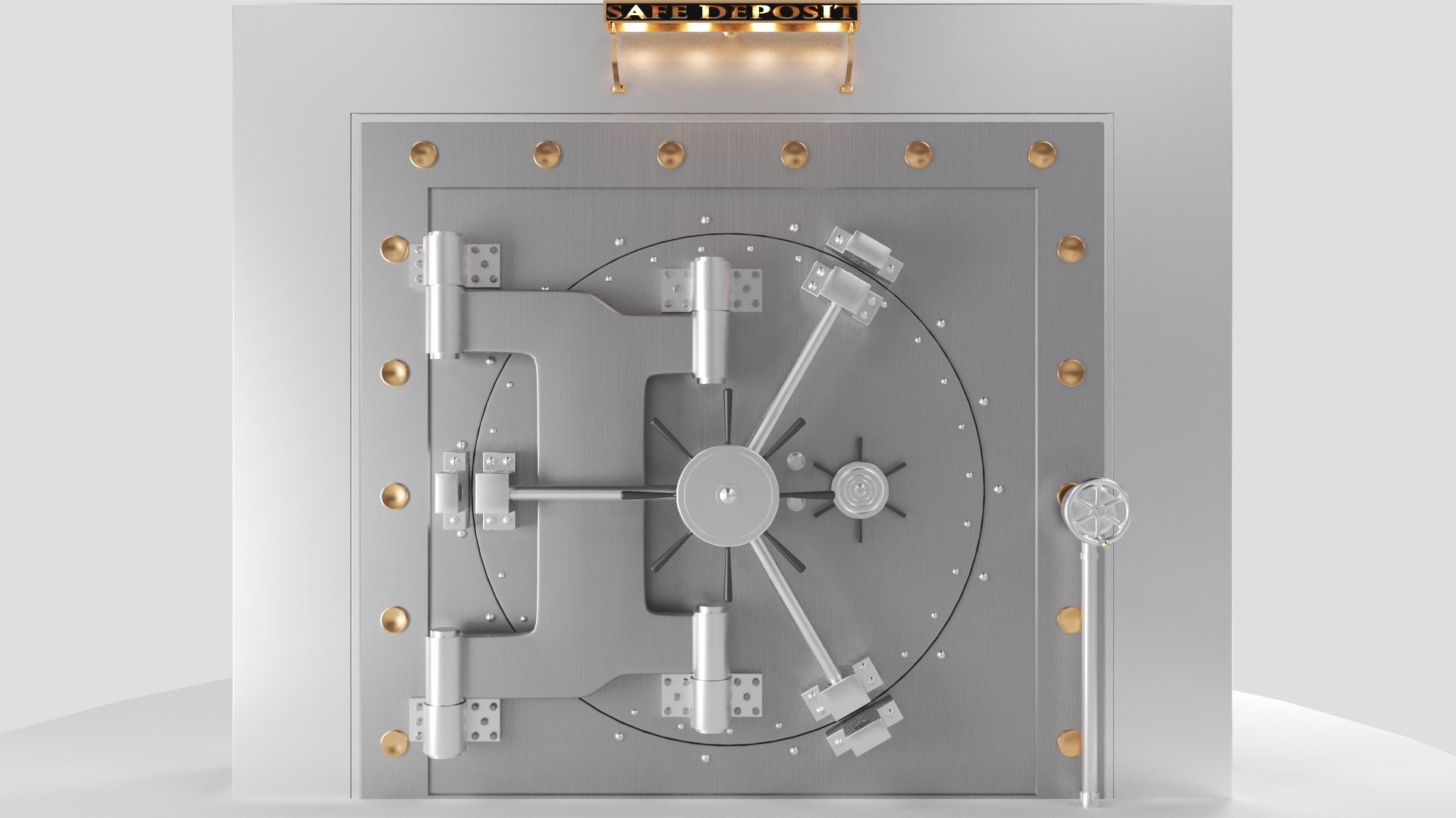 Bank Vault Door 3D Model - TurboSquid 1389803