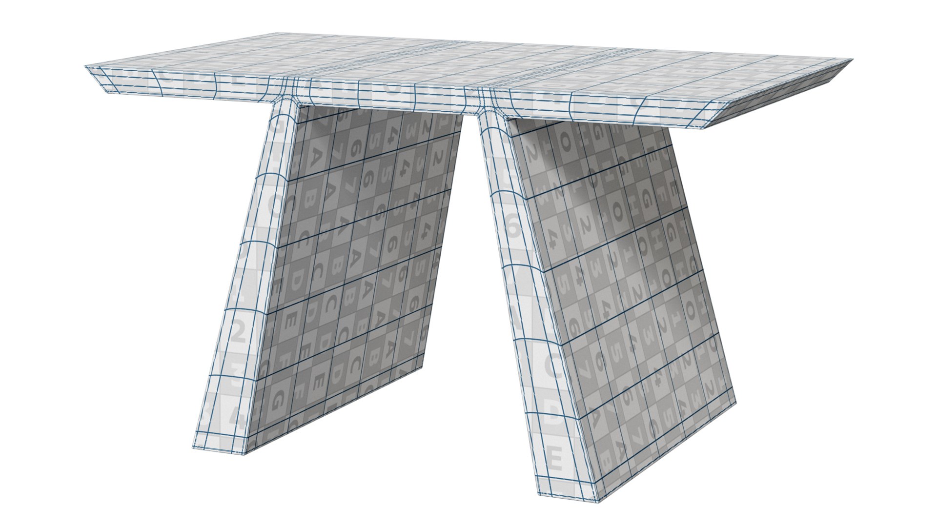 3D Forma Cemento Studio Salaris Concrete Tables Abecedario Model ...