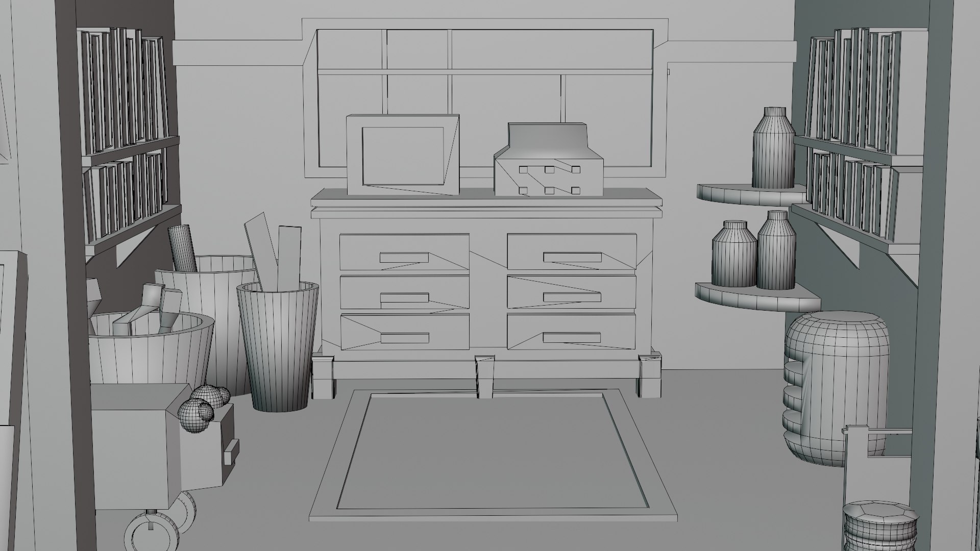 3D Low Poly Cartoon Garage Building - TurboSquid 2241397