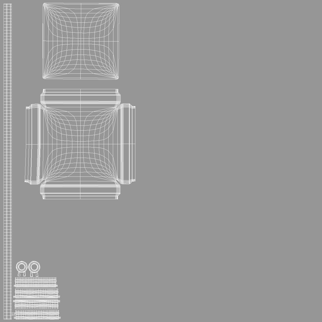 3D White Square Keychain - Key Tag Holder - TurboSquid 1994123