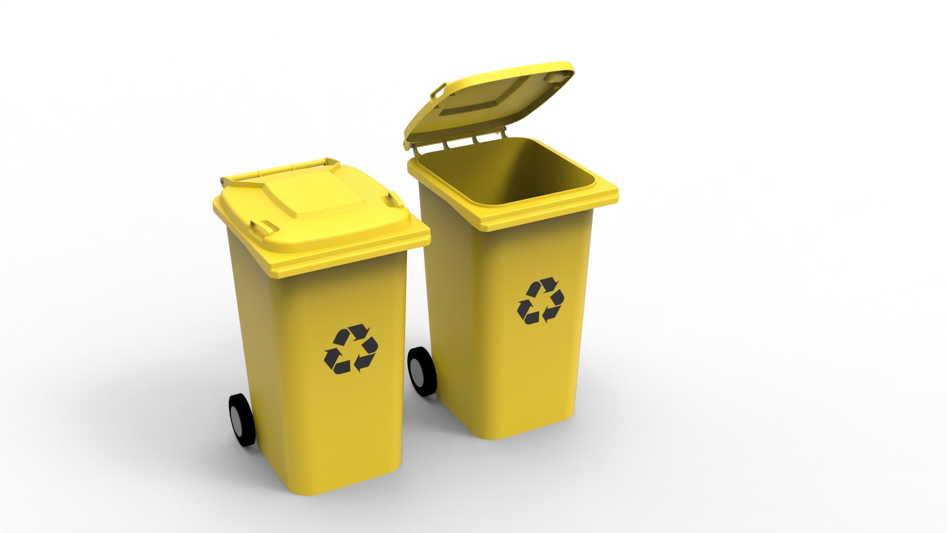 3D Dustbin Trash Can Bucket Garbage Bin Model - TurboSquid 2237747
