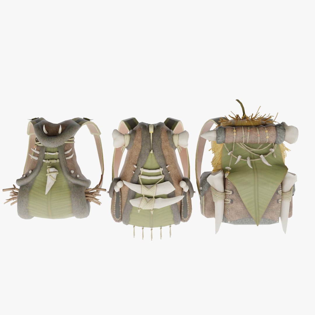 3D Bag 3x Wasteland Explorer Backpack - TurboSquid 2081550