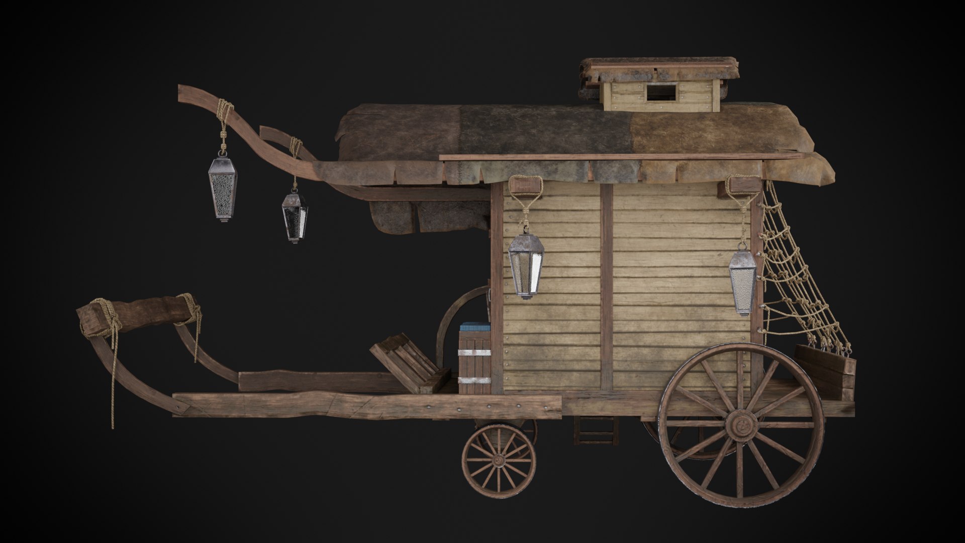 Medieval Wagon Model - TurboSquid 1477167