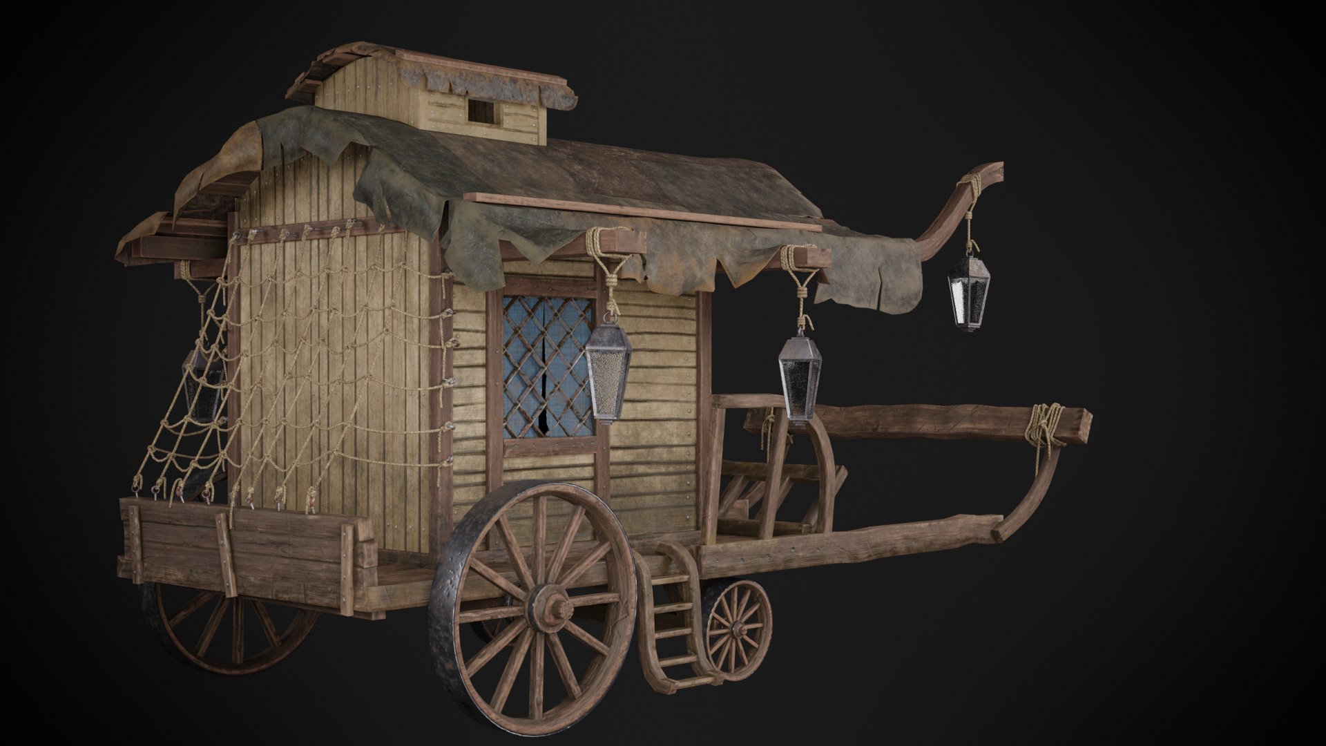 Medieval Wagon Model - TurboSquid 1477167