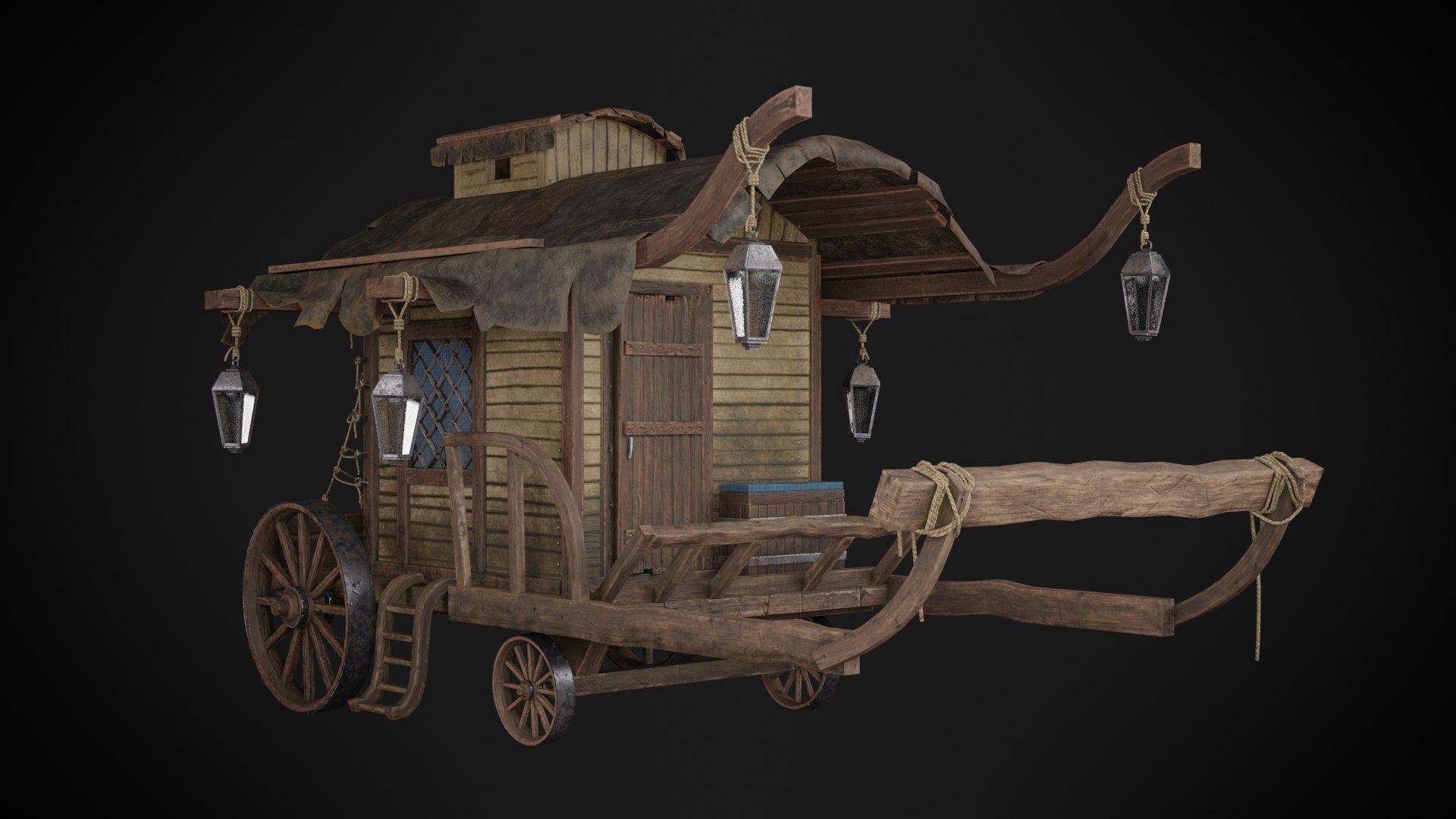 Medieval Wagon Model - TurboSquid 1477167