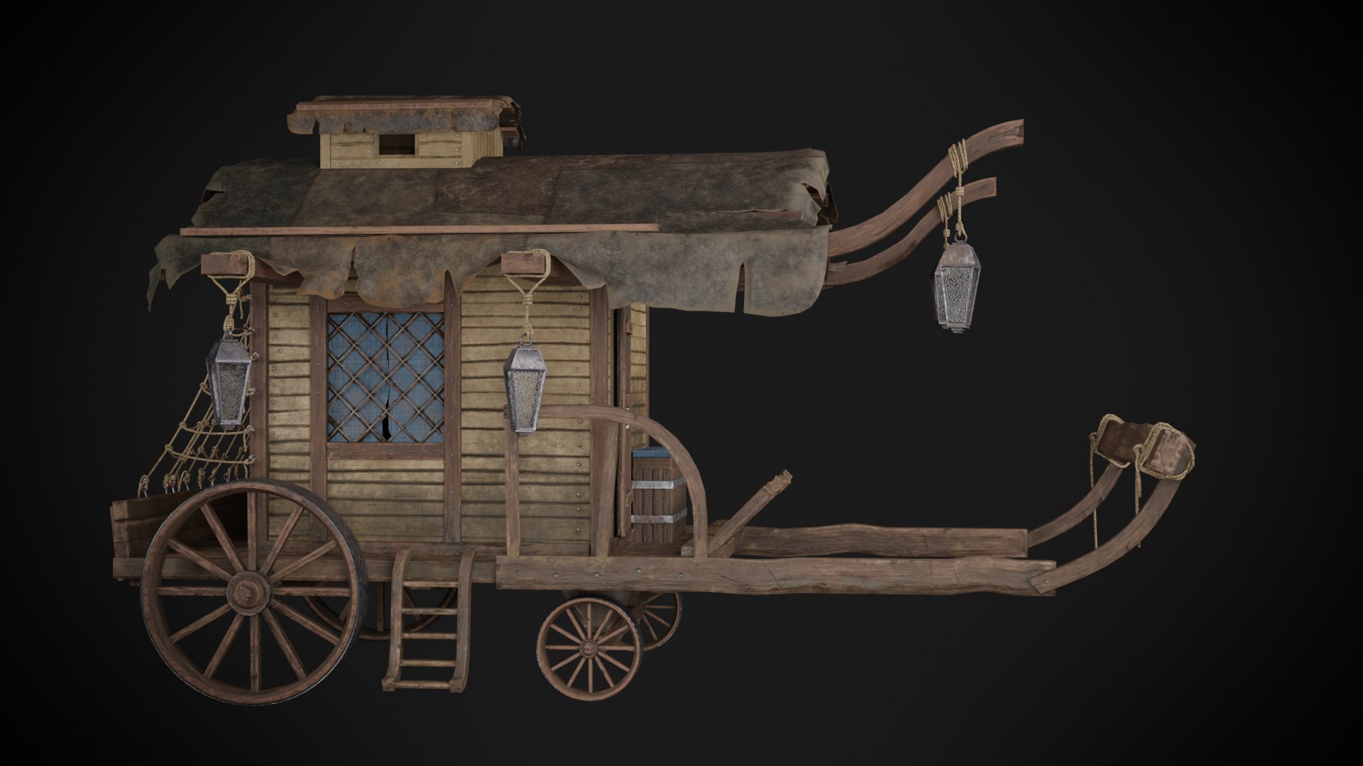 Medieval Wagon Model - TurboSquid 1477167