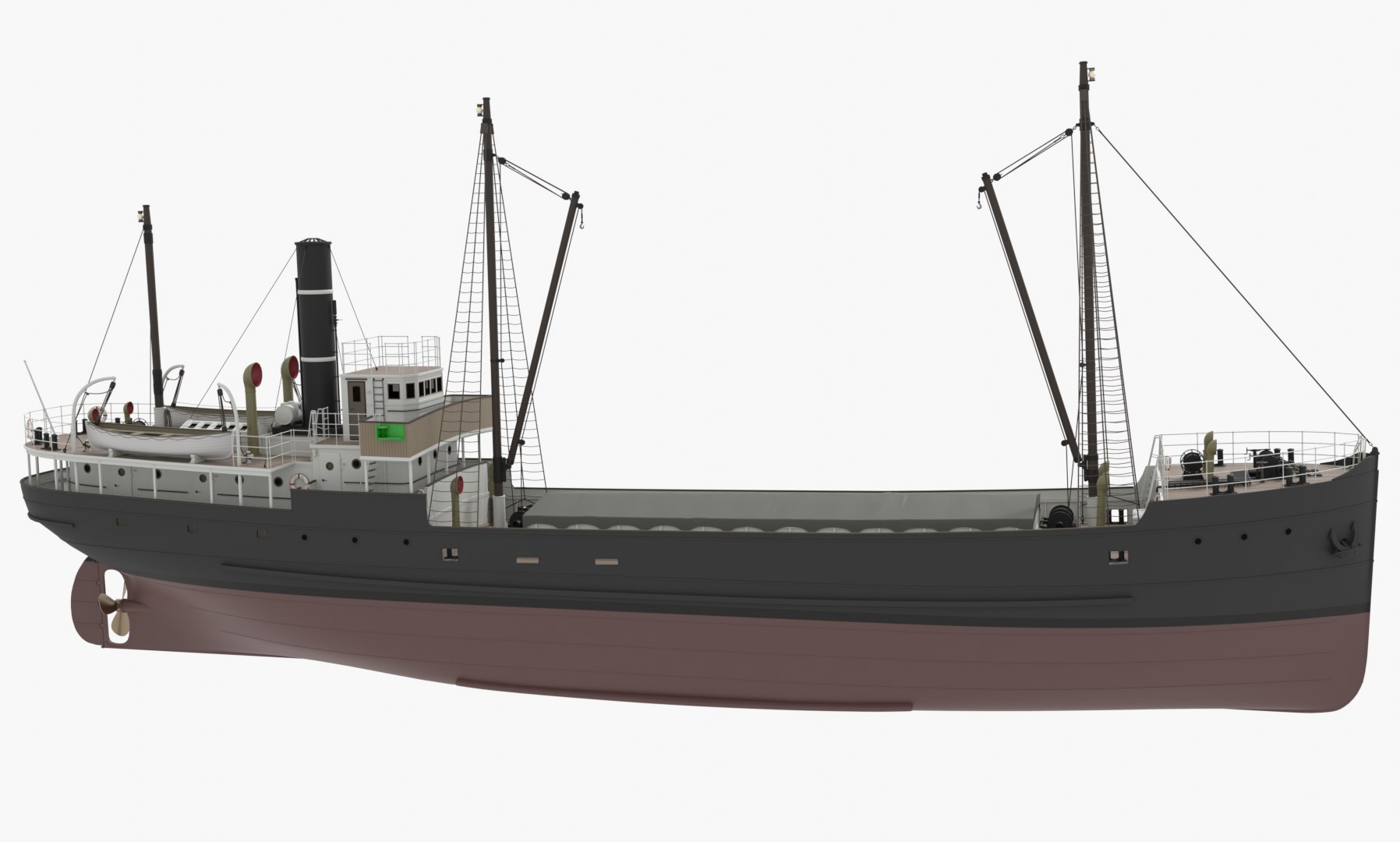 3D Coastel Steam Ship Model - TurboSquid 2163335