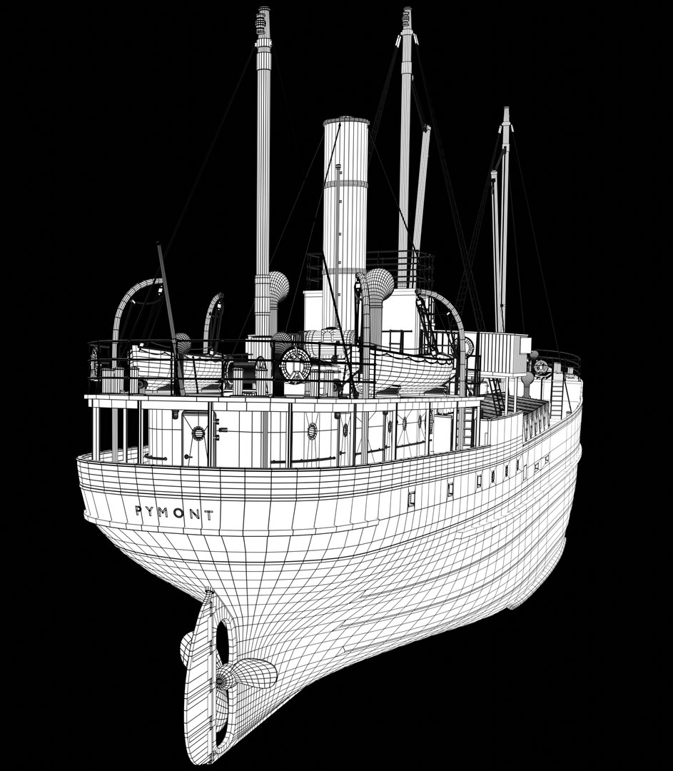 3D Coastel Steam Ship Model - TurboSquid 2163335
