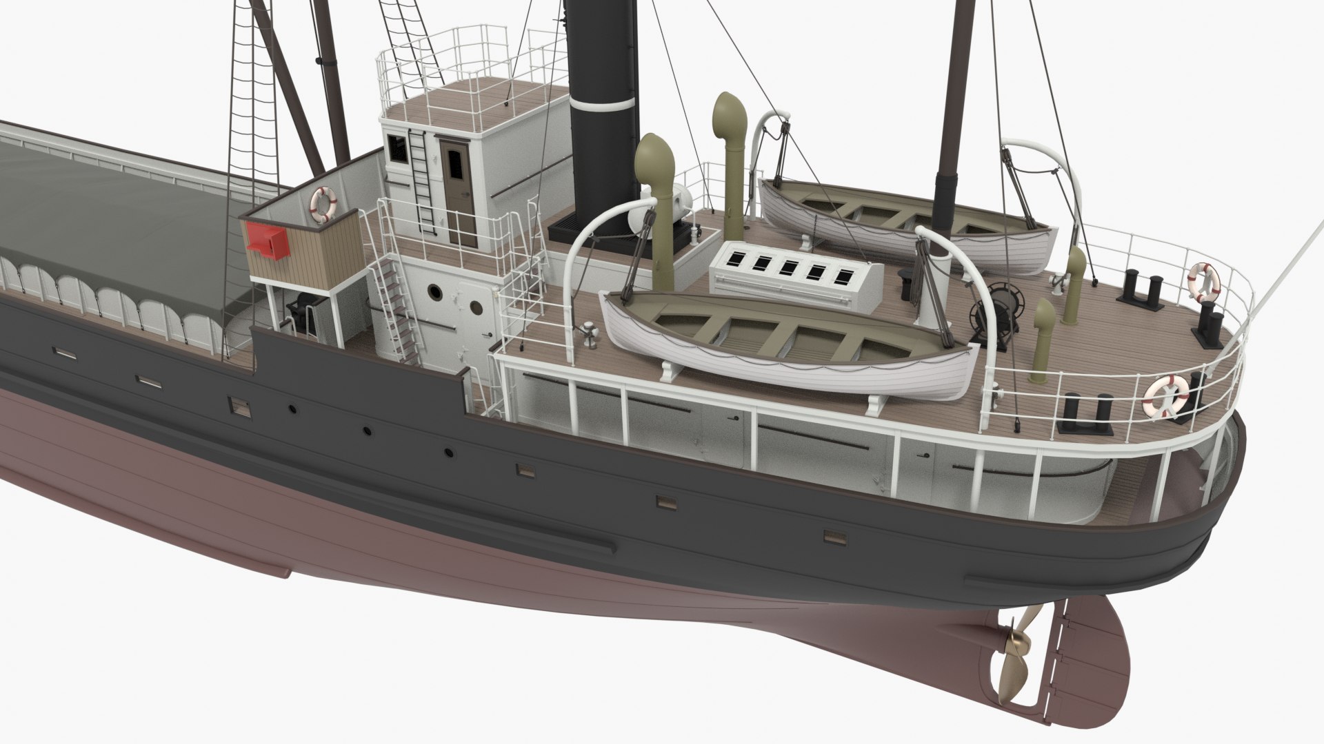 3D Coastel Steam Ship Model - TurboSquid 2163335