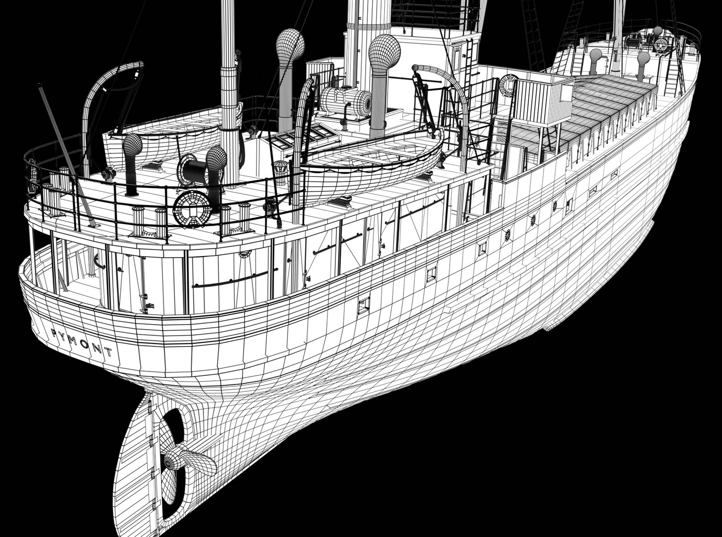 3D Coastel Steam Ship Model - TurboSquid 2163335