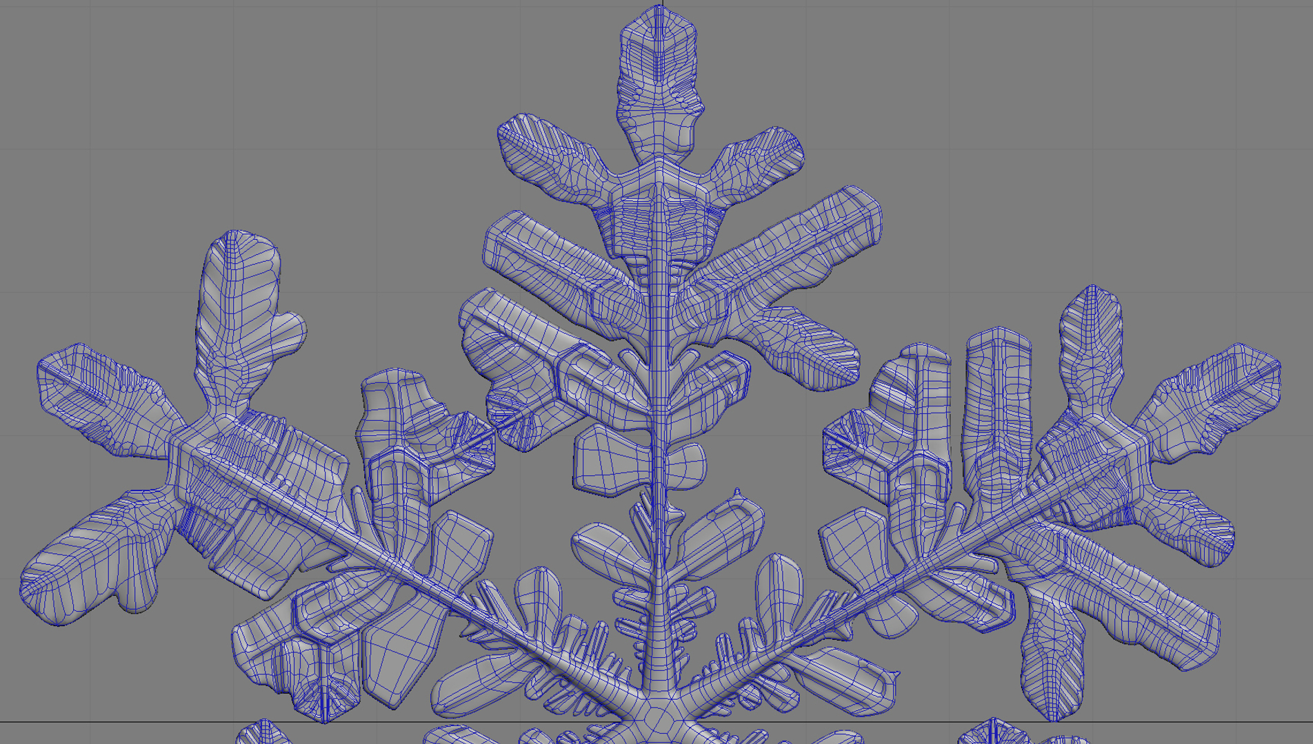 snowflakes new 3d max