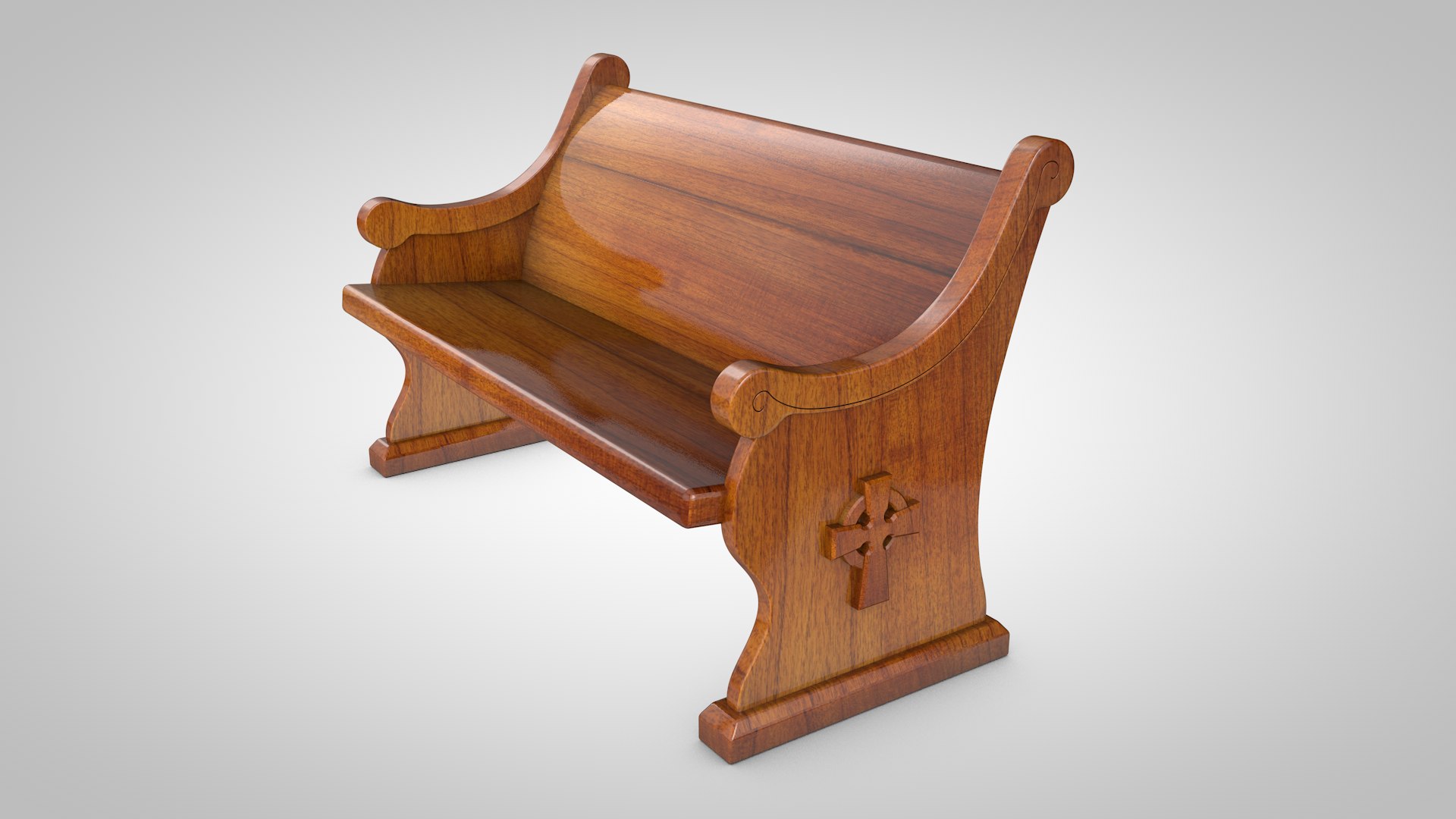 3d Church Pew Model