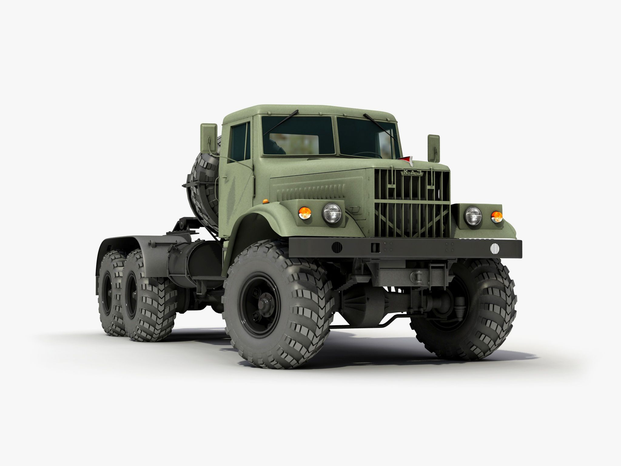 3d ukrainian military trucks kraz model