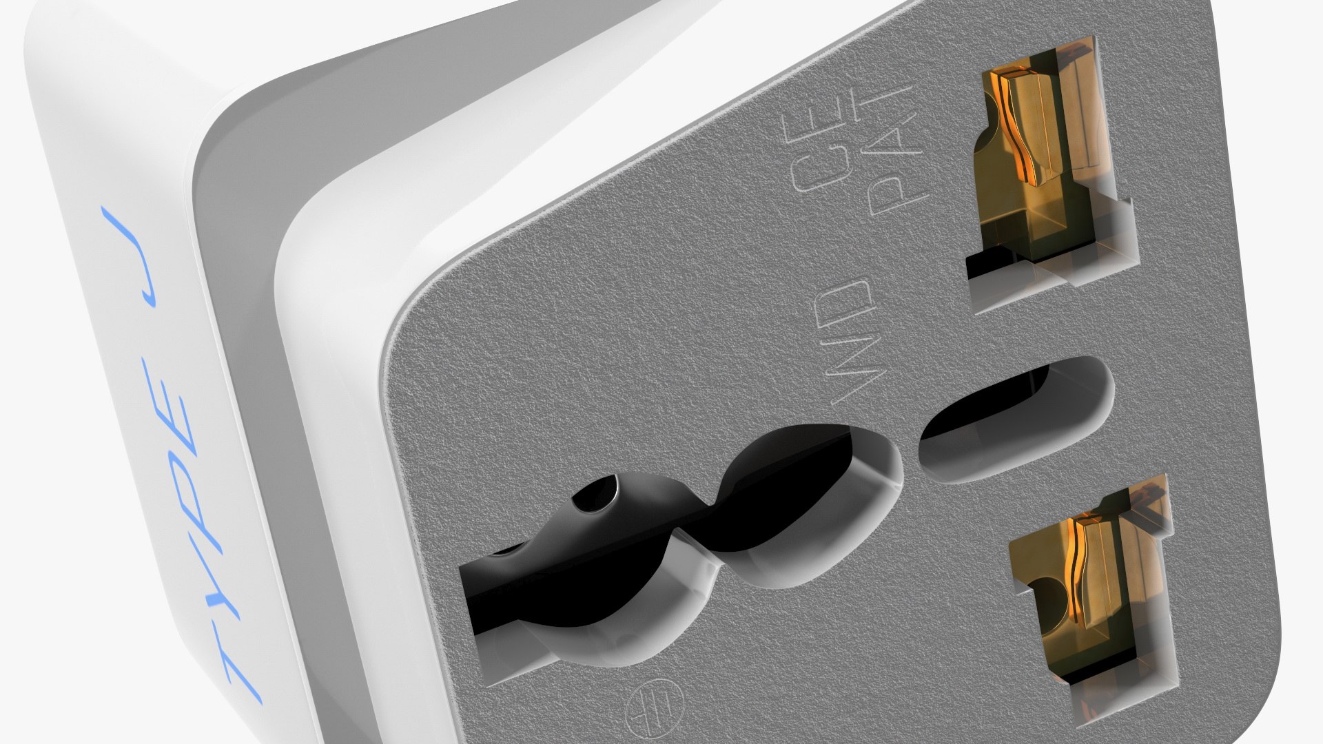 3D Type J Universal Plug Adapter White model - TurboSquid 1839938