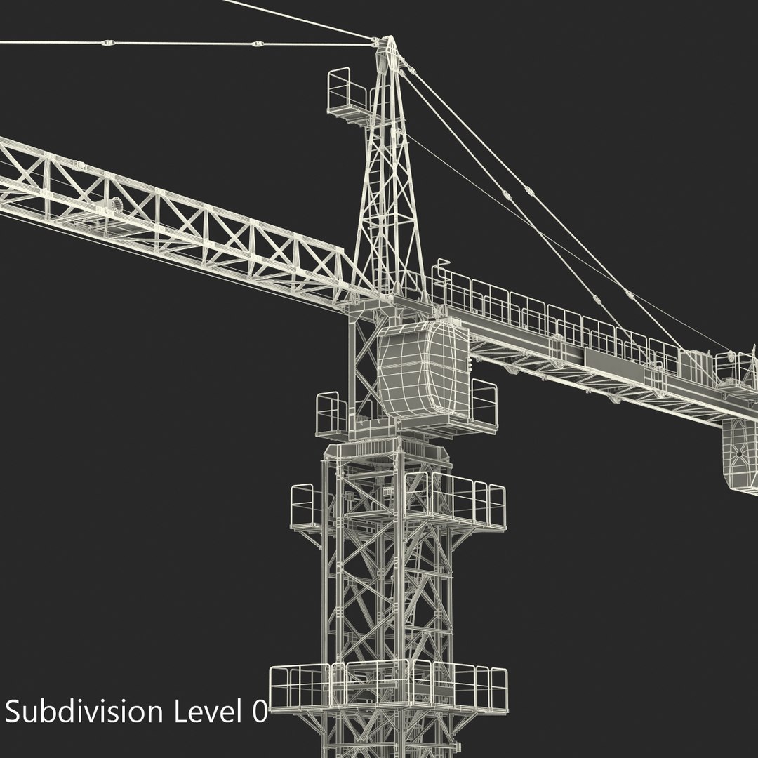 3d Tower Crane Liebherr Modeled Model