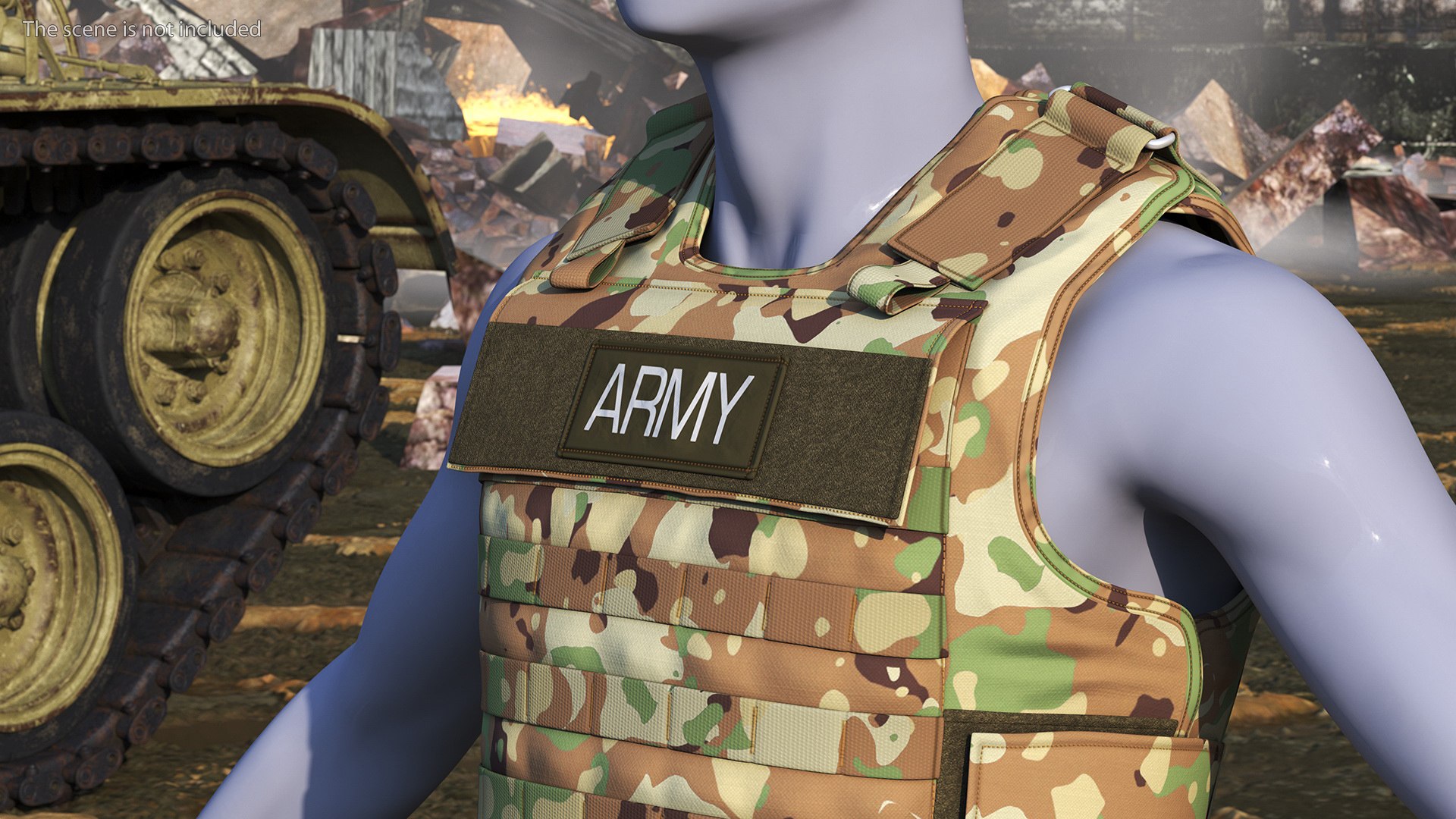 Camo Army Body Armor Carrier 3D Model - TurboSquid 2099241