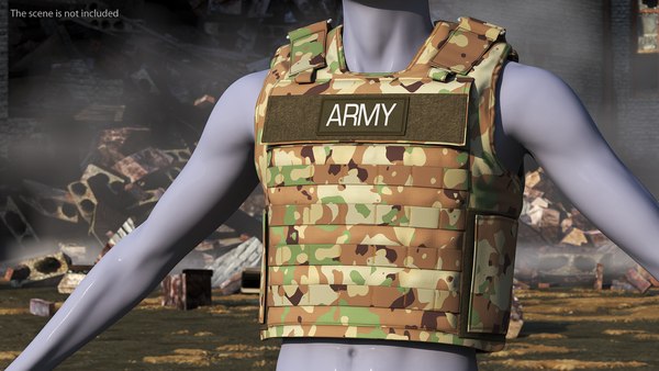 modelo 3d Camo Army Body Armor Carrier - TurboSquid 2099241