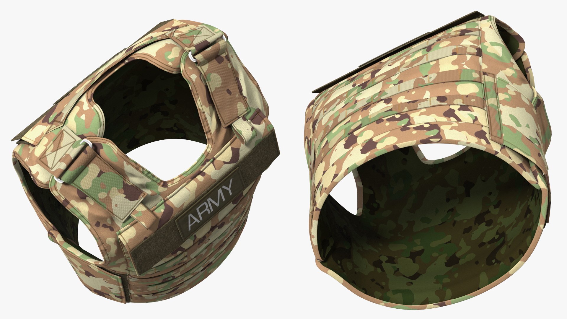 Camo Army Body Armor Carrier 3D model - TurboSquid 2099241