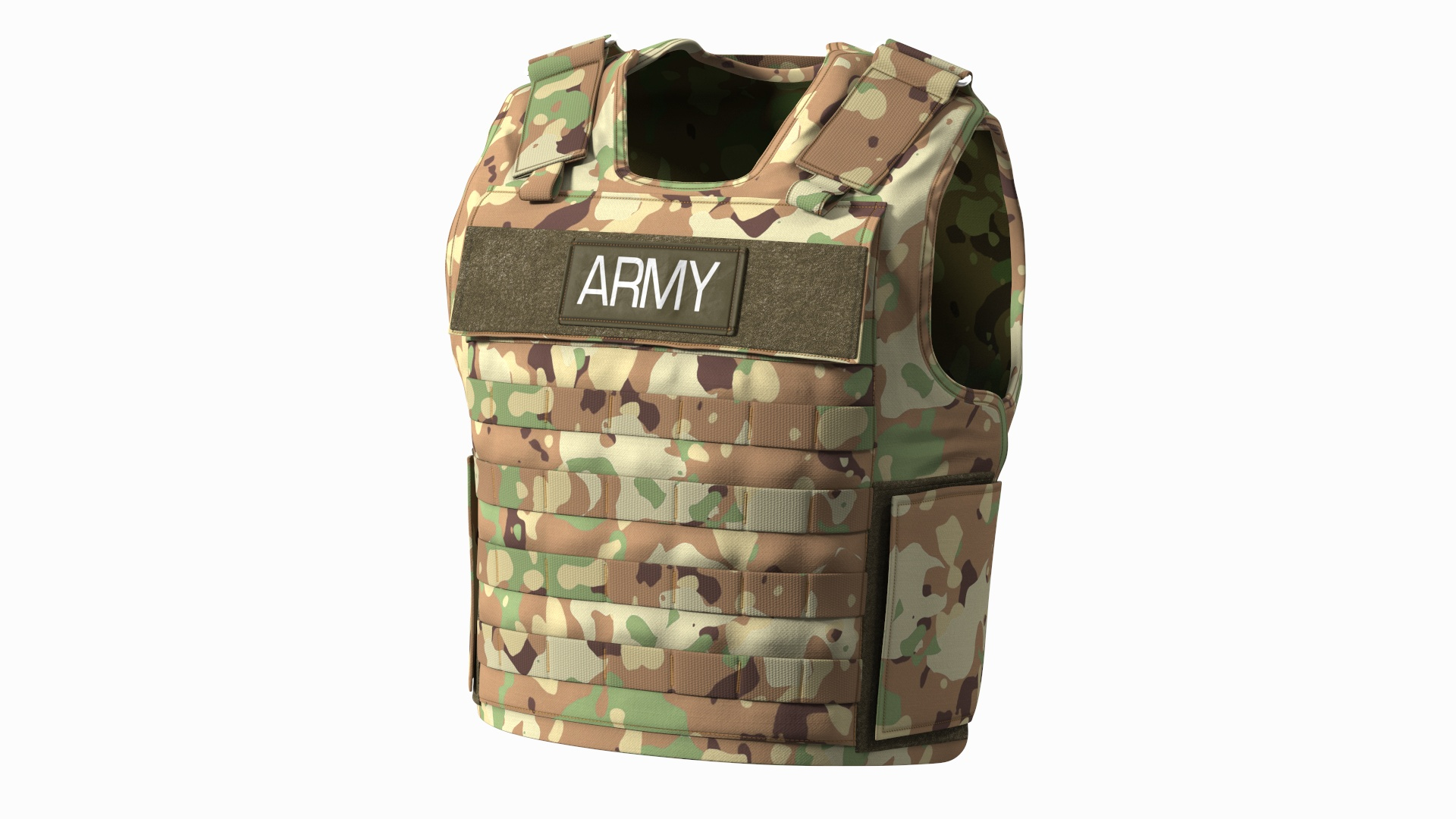 Camo Army Body Armor Carrier 3D Model - TurboSquid 2099241