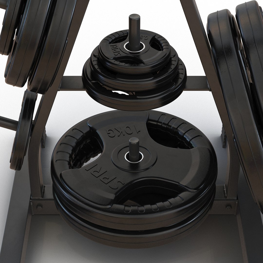 weight plate tree set c4d