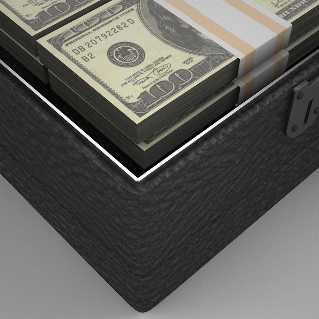 3d Model Briefcase Money