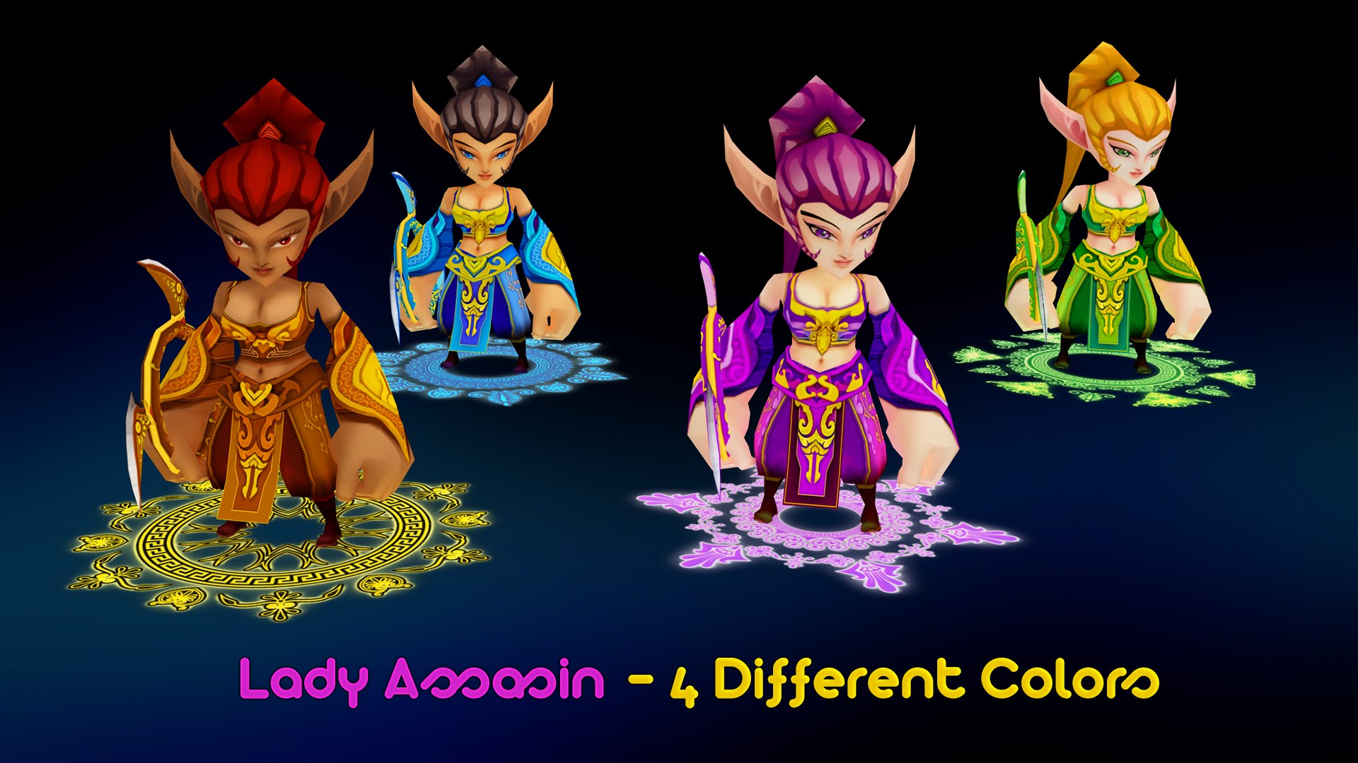 3D Lady Assassin Model - TurboSquid 1159893