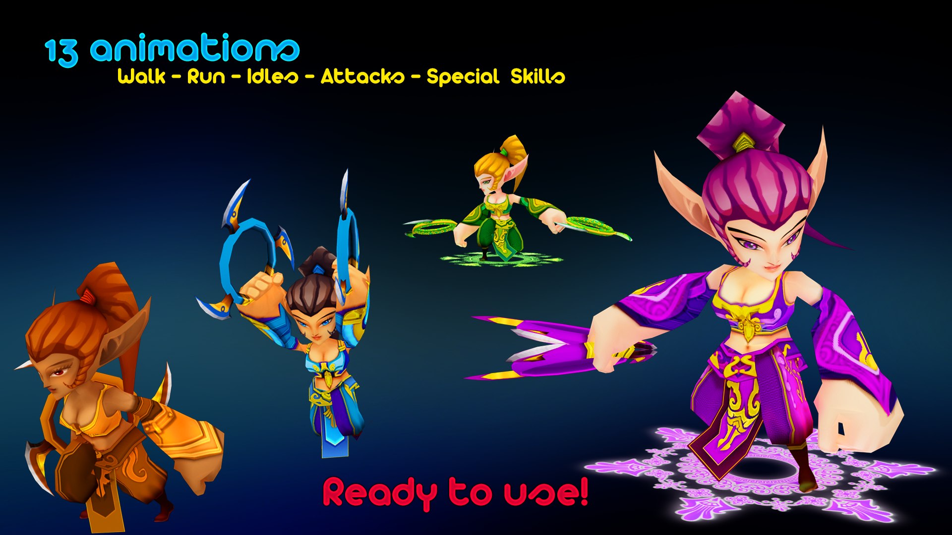 3D Lady Assassin Model - TurboSquid 1159893