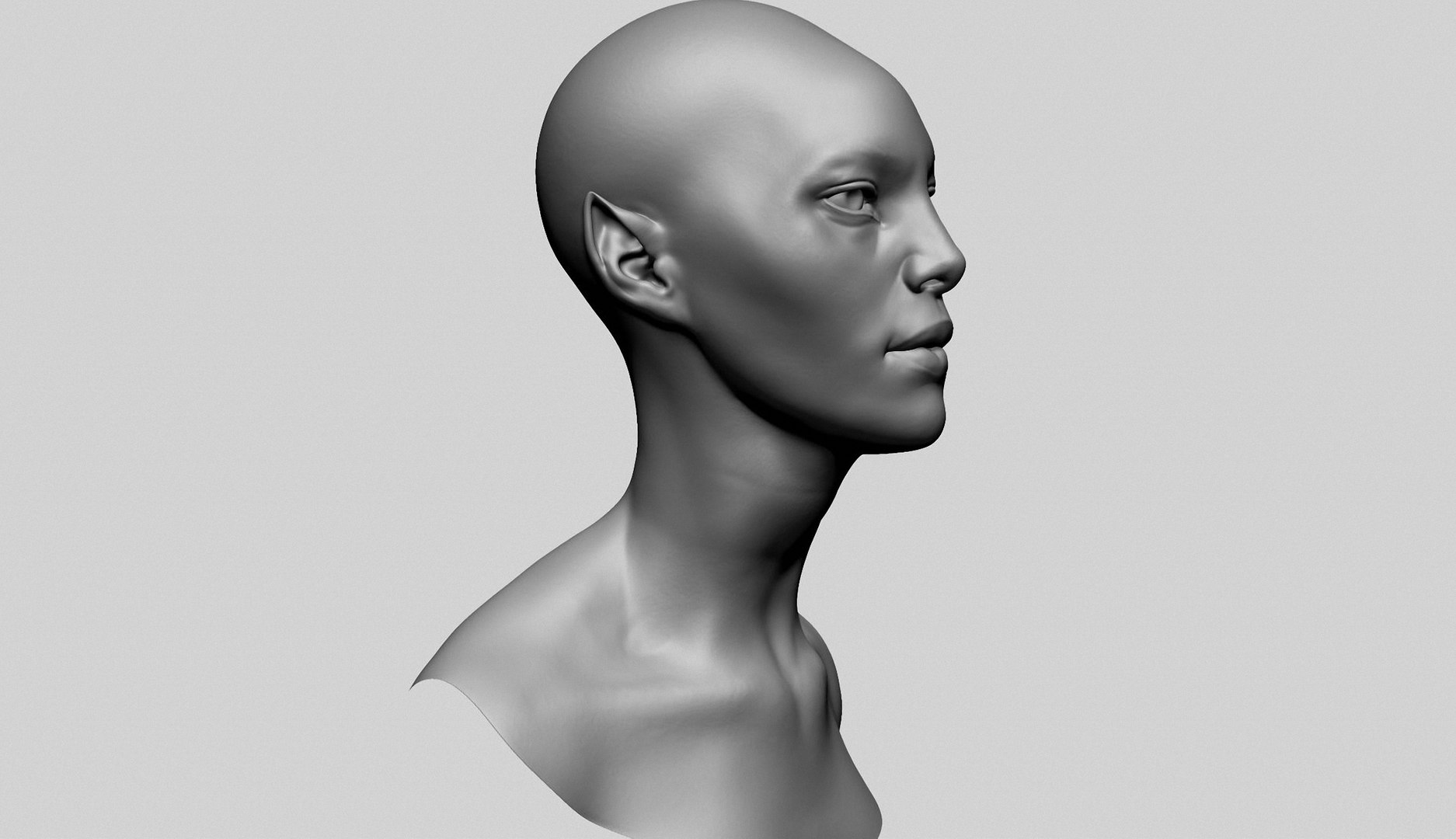 Fantasy Female Head A1 Model - TurboSquid 2199363