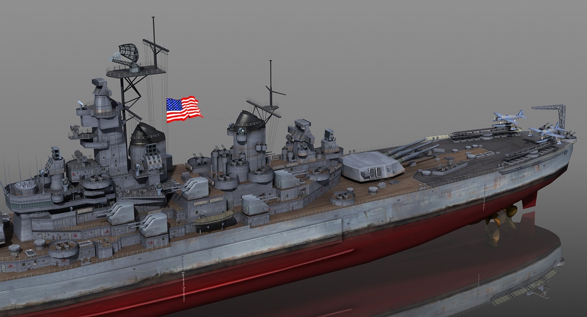 Uss Bb-63 1942-1945 Missouri Model - TurboSquid 1323877