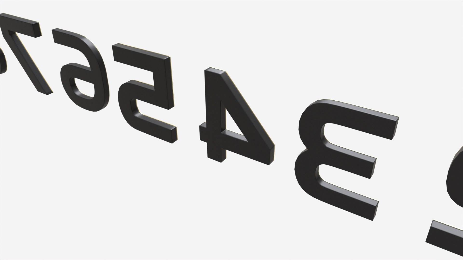 3D Numbers Modern Gold Metal Plastic - TurboSquid 1920594