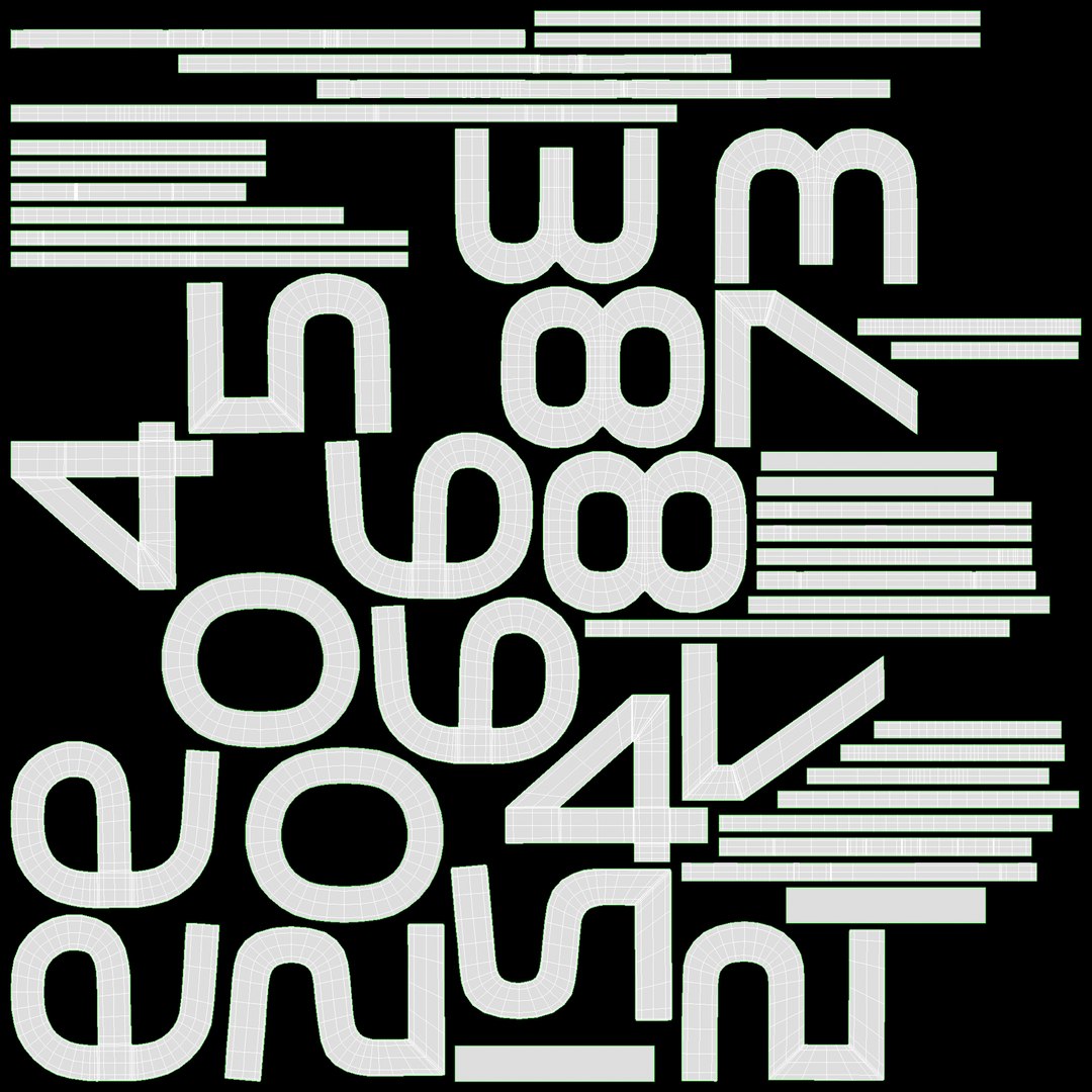 3D Numbers Modern Gold Metal Plastic - TurboSquid 1920594