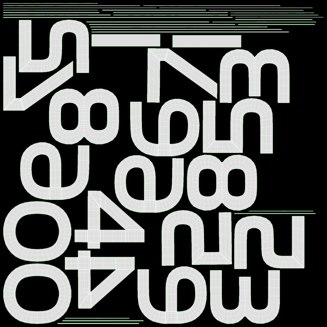 3D Numbers Modern Gold Metal Plastic - TurboSquid 1920594