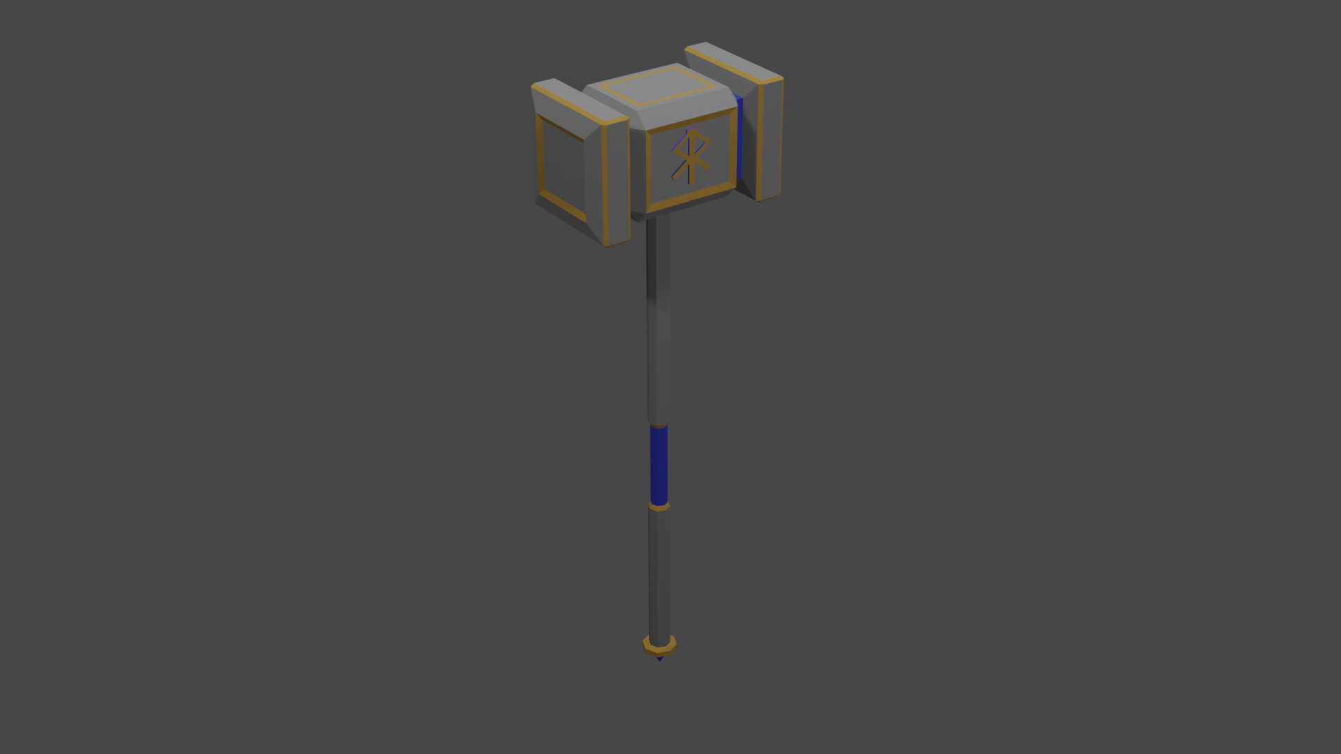 Free 3D LOW POLY Paladin Hammer Blue Model - TurboSquid 2133038
