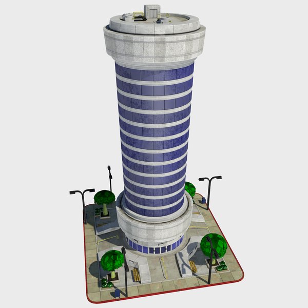 - cartoon building tile 3d model