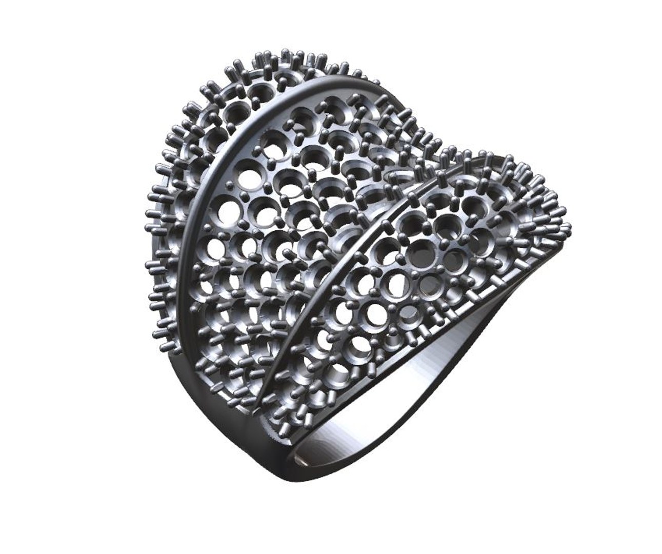 Wave Ring Pave 3ds