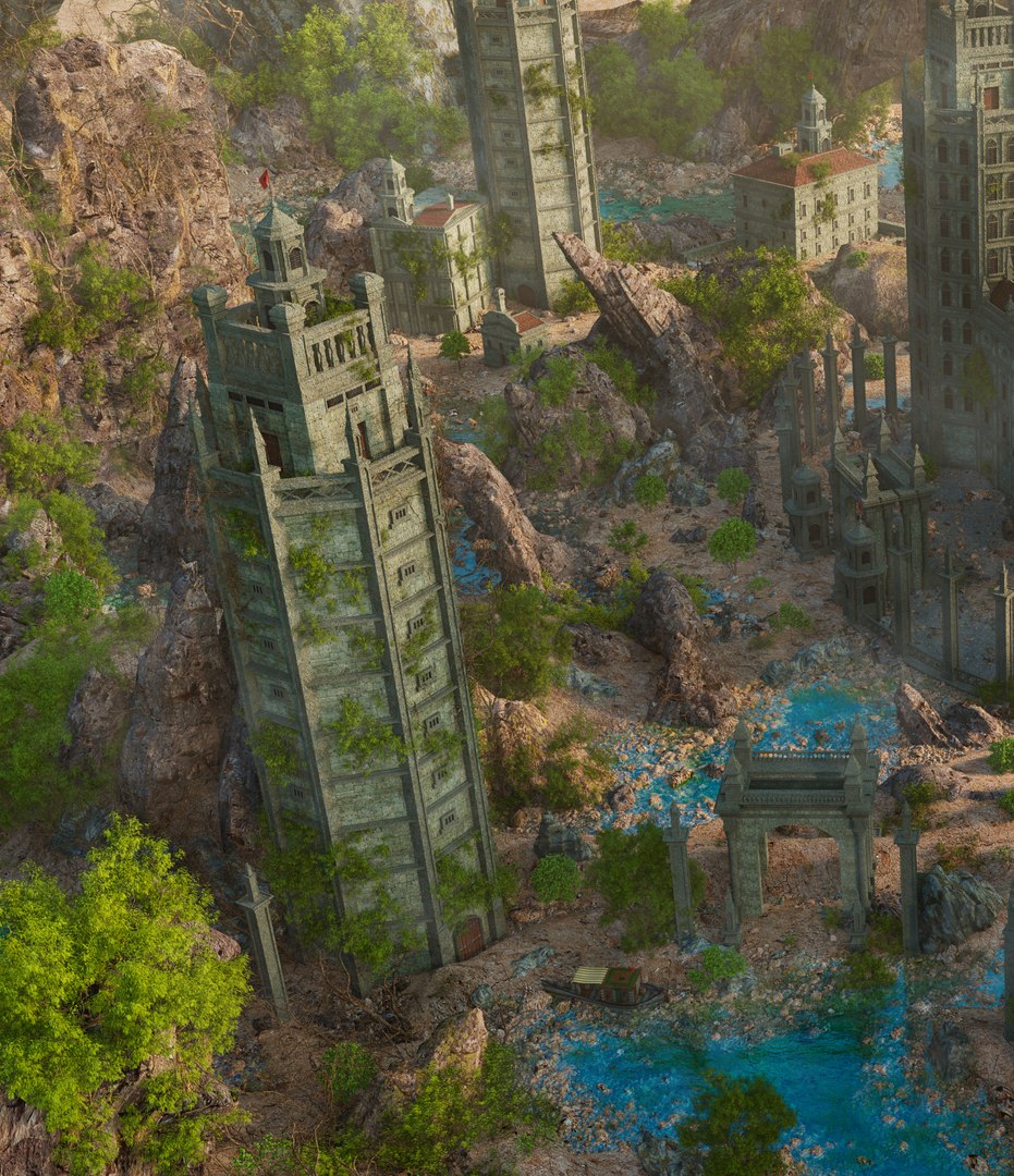 Rocky Lost Palace Environment 3D Model - TurboSquid 2085313