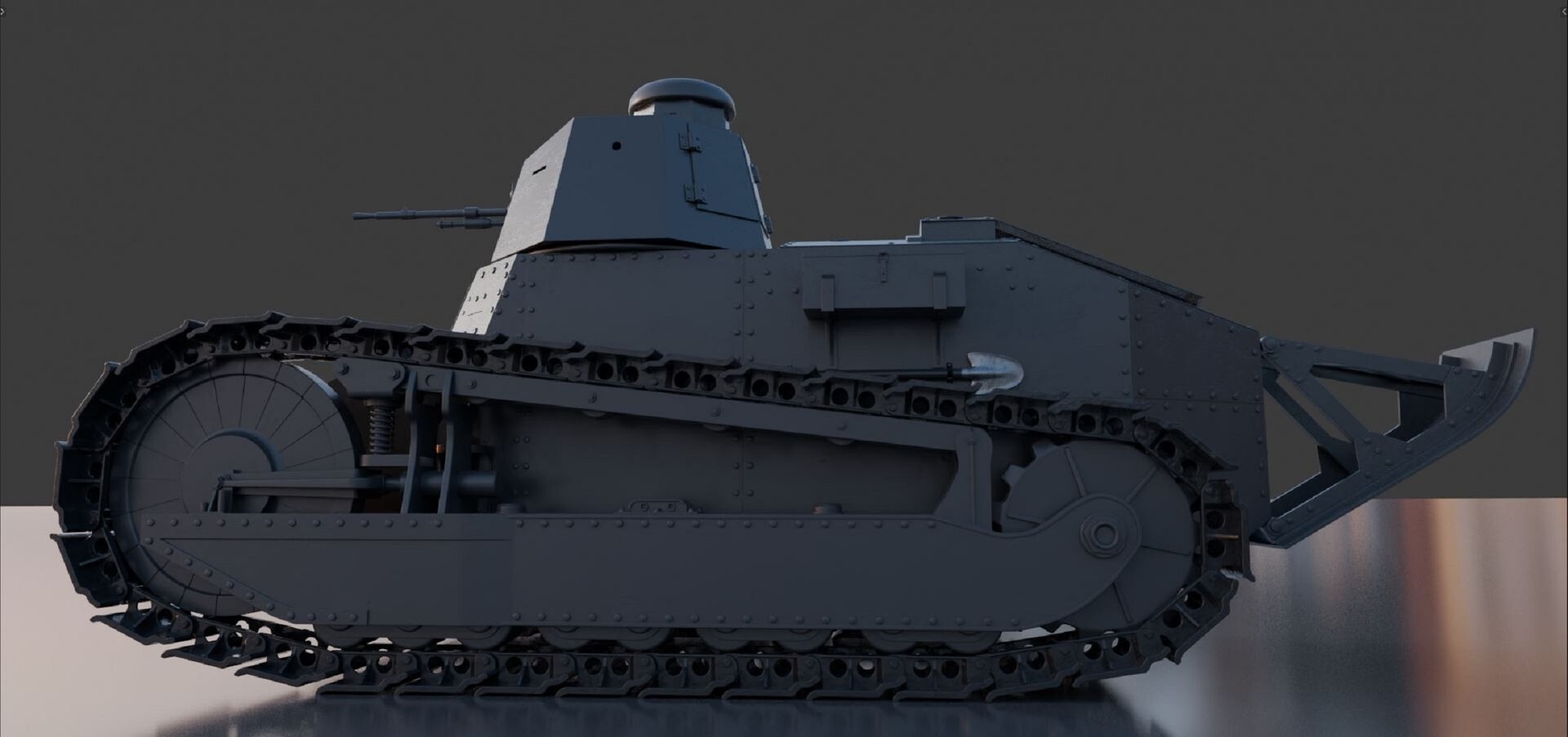 3D Renault FT17 Model - TurboSquid 2286667