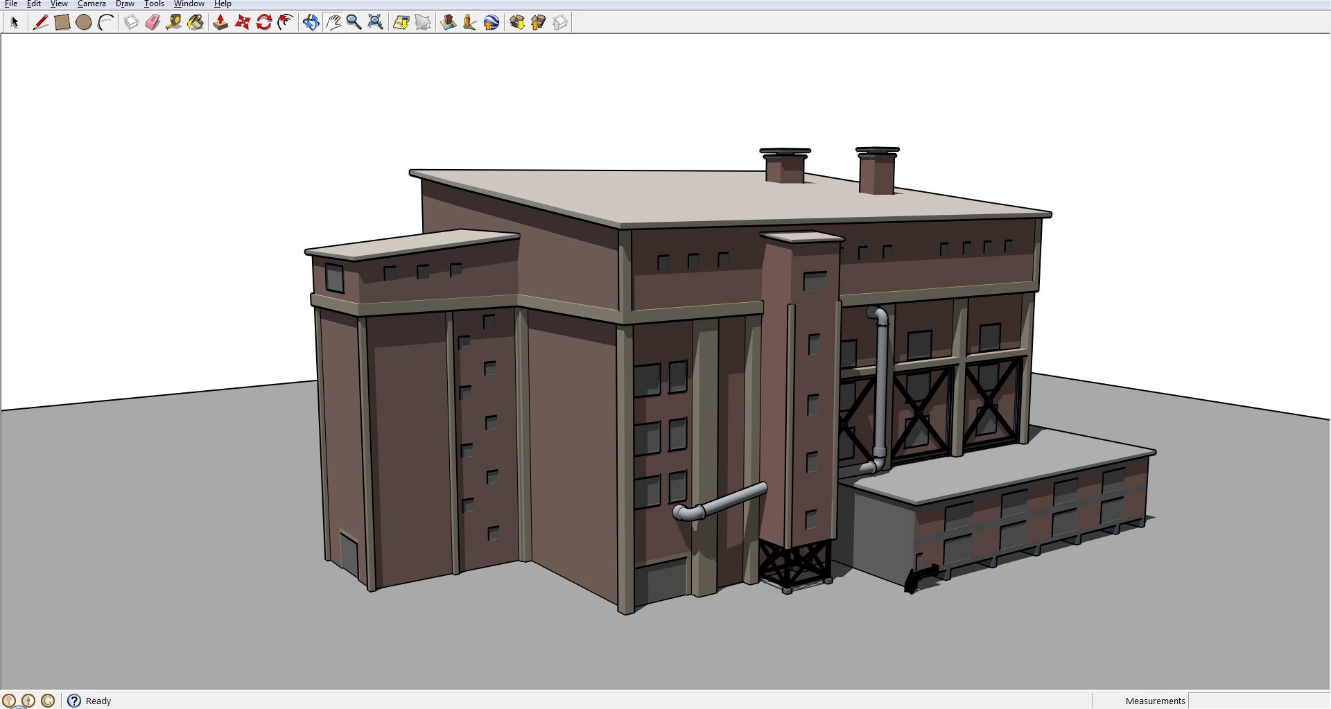 Sketchup Factory 3d Model