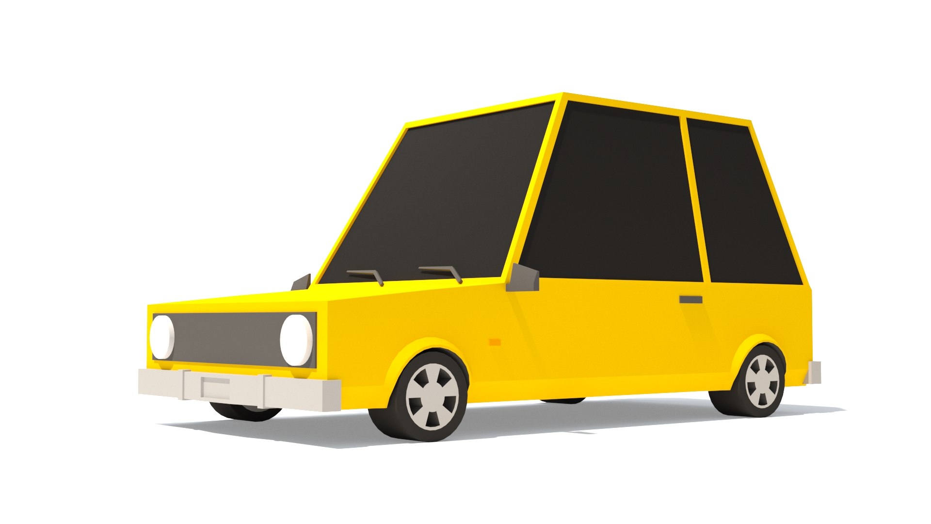 Cartoon Car Hatchback 3D - TurboSquid 1850846