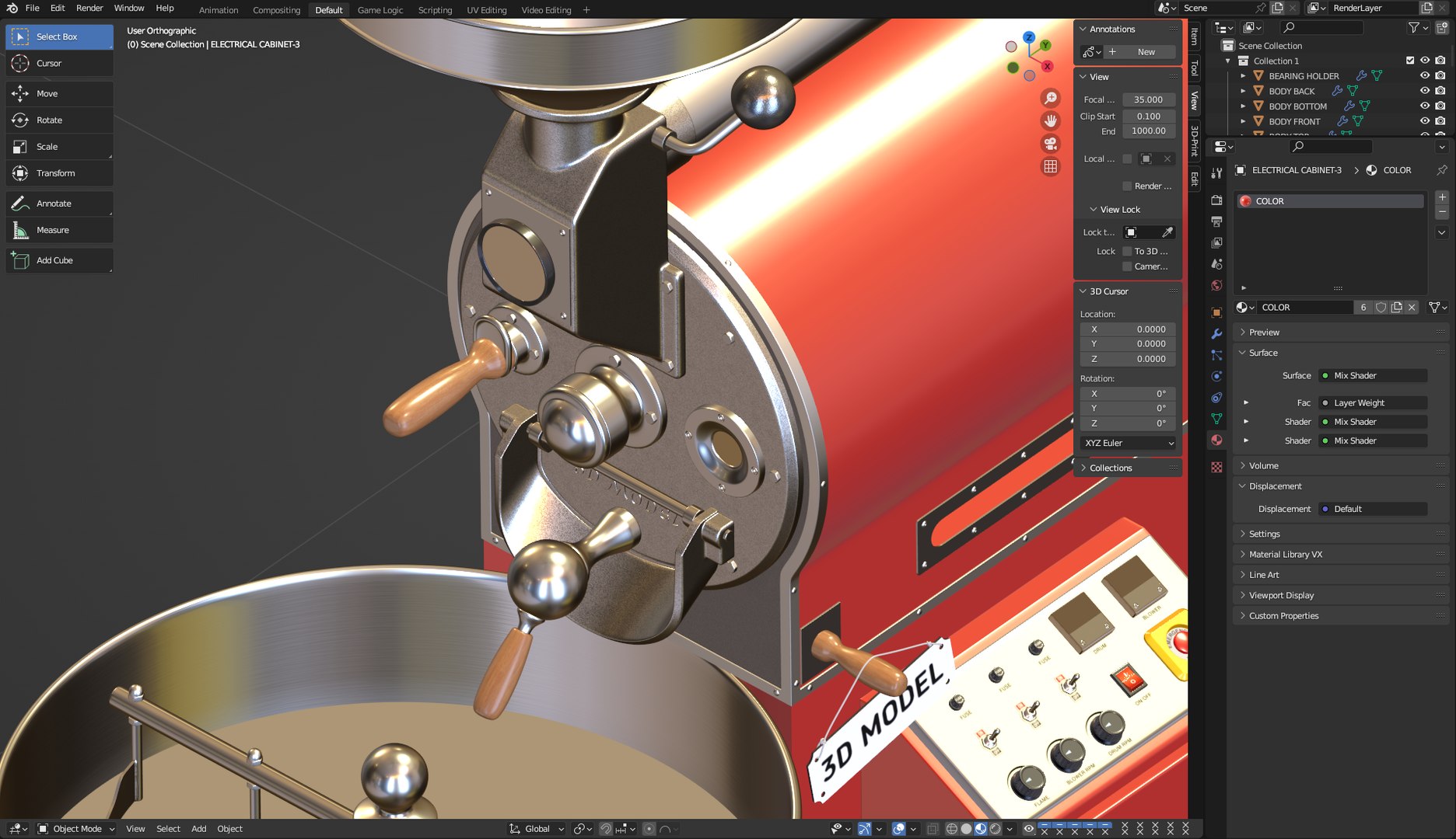 3D Model Coffee Roaster - TurboSquid 2230872