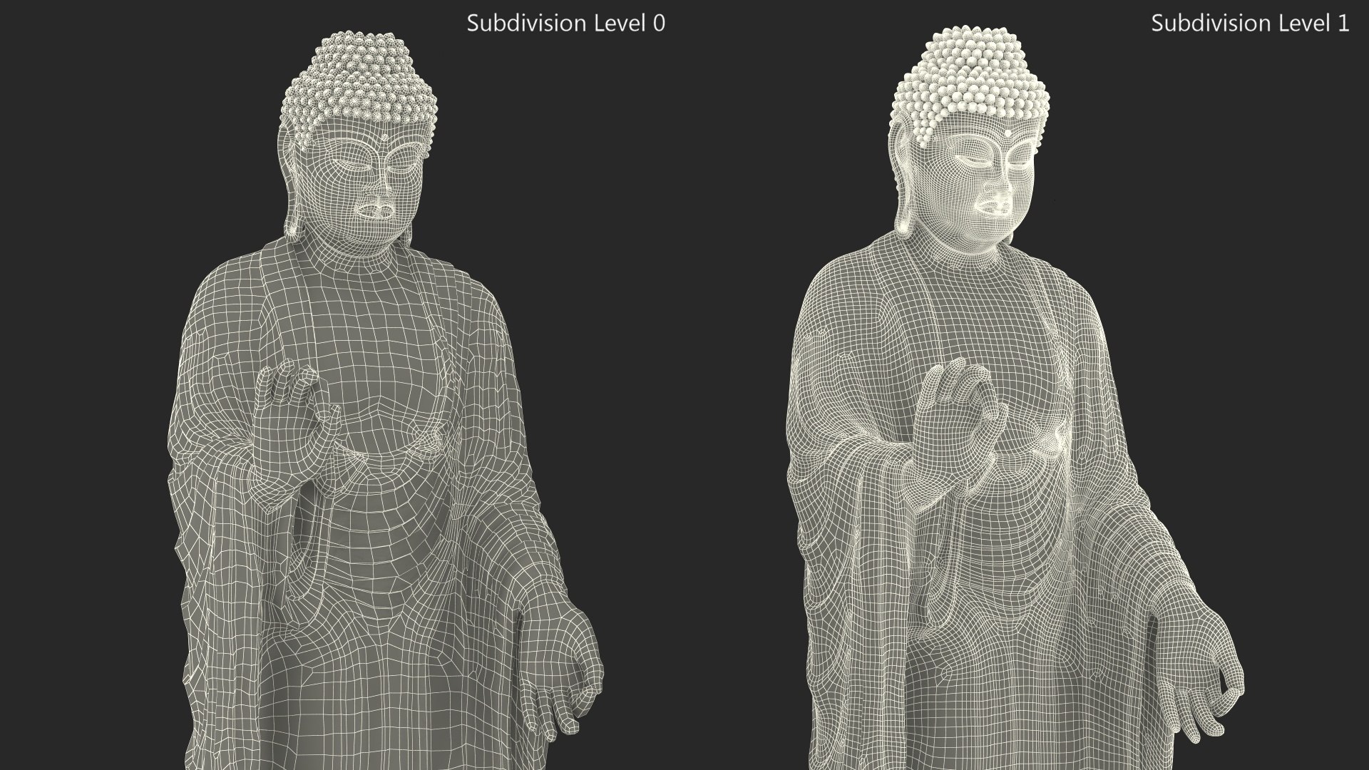 3D Buddha Small Golden Statue - TurboSquid 2151694