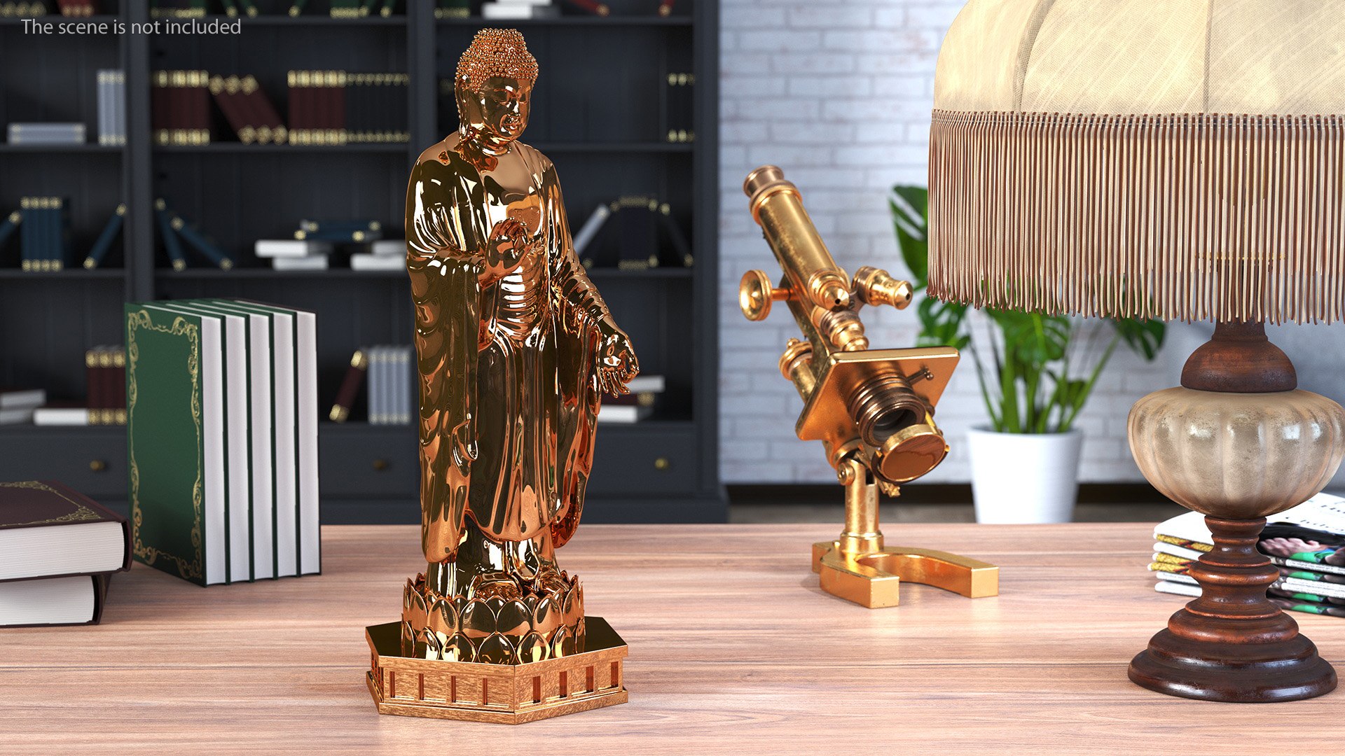 3D Buddha Small Golden Statue - TurboSquid 2151694