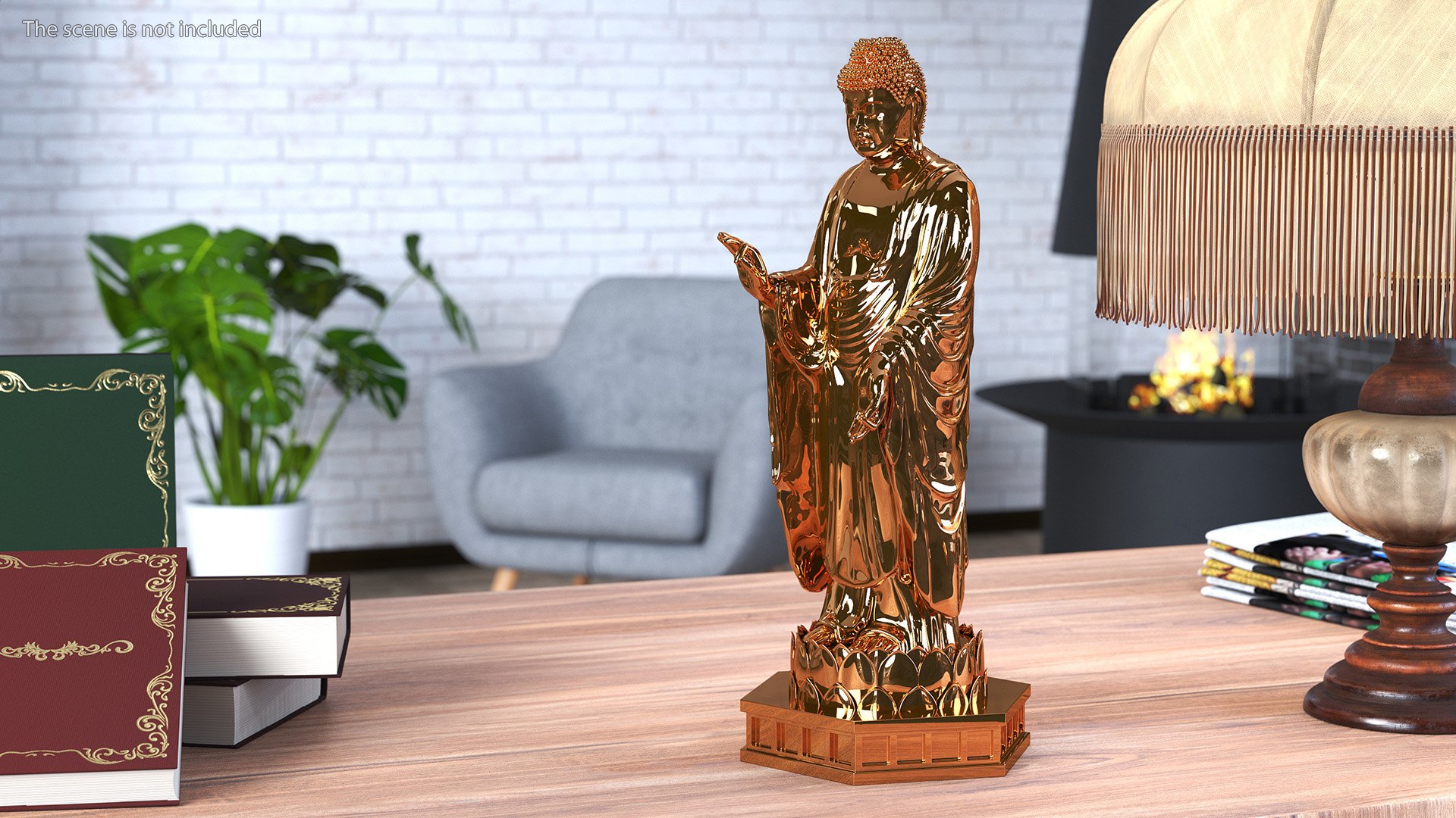 3D Buddha Small Golden Statue - TurboSquid 2151694