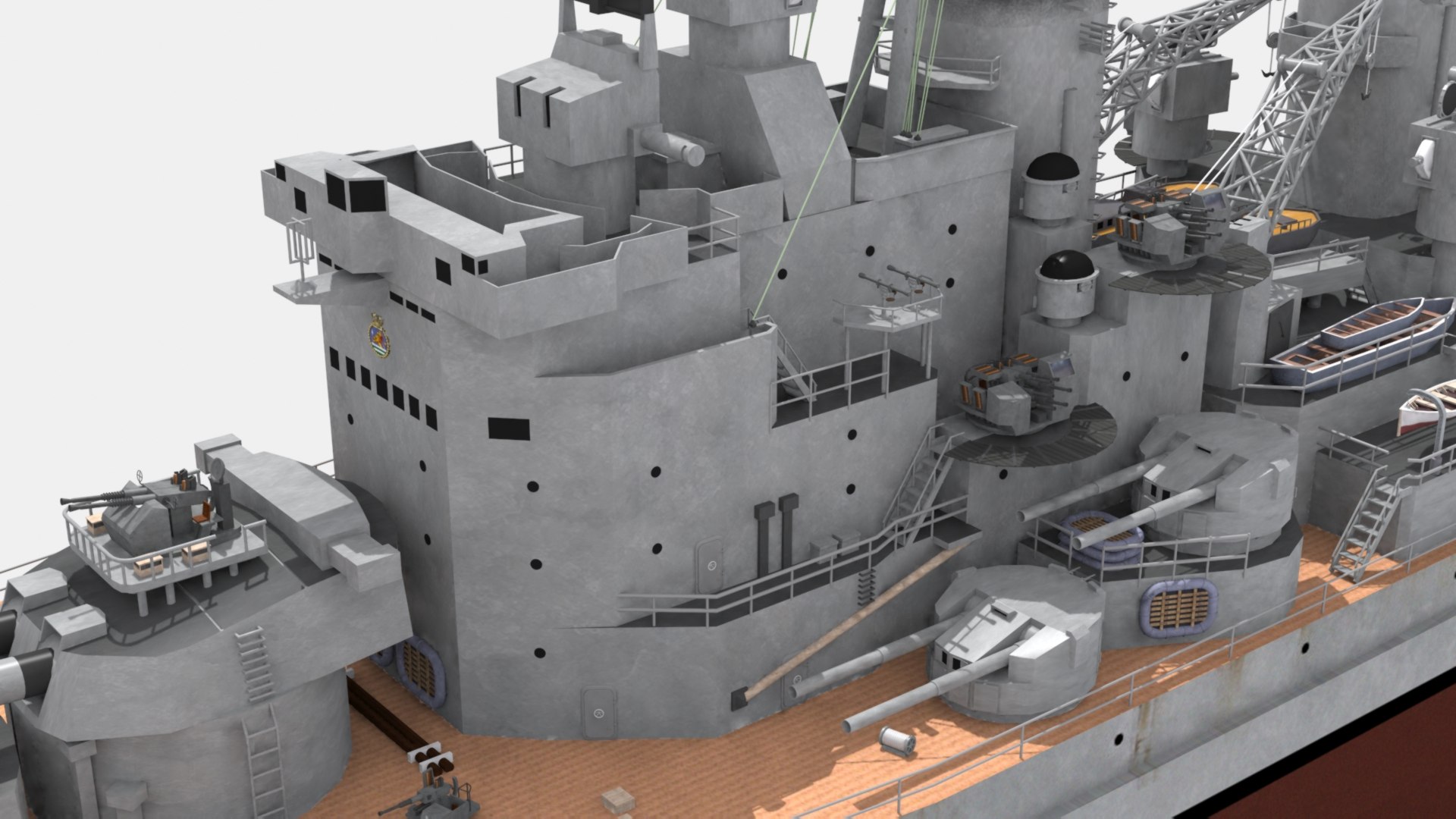 HMS Vanguard Battleship Highly Detailed 3D Model - TurboSquid 2169264