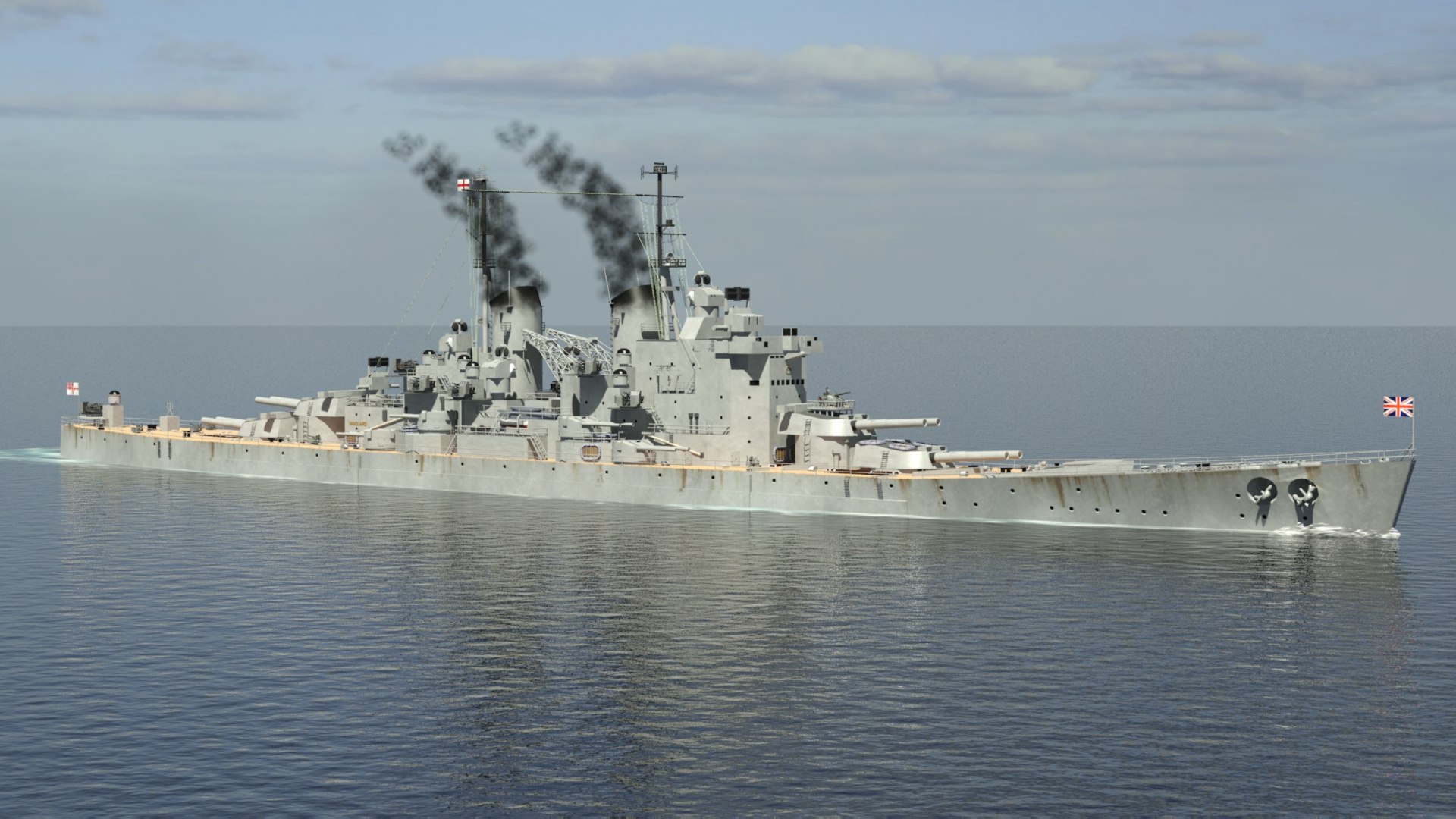 HMS Vanguard Battleship Highly Detailed 3D Model - TurboSquid 2169264