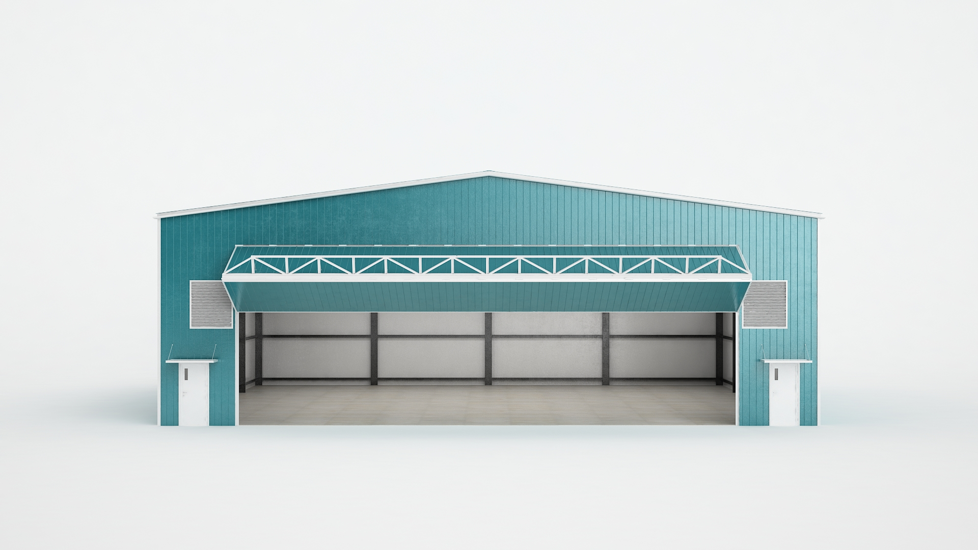 3D Airport Hangar Open - TurboSquid 1443926