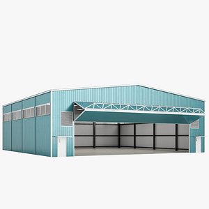 Airport Hangar Open 3D - TurboSquid 1443940