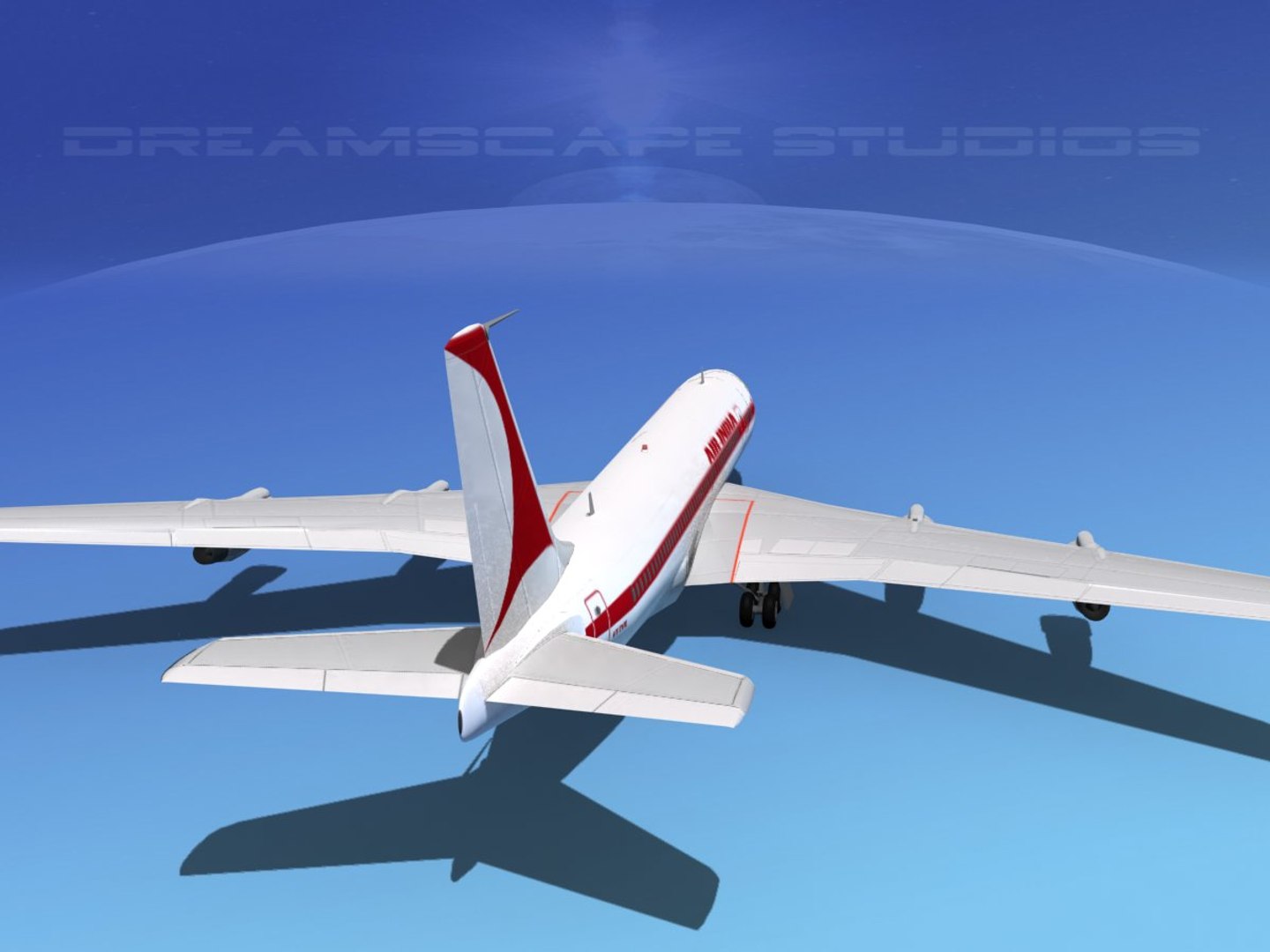 3d 707-320 Airlines Boeing 707 Model